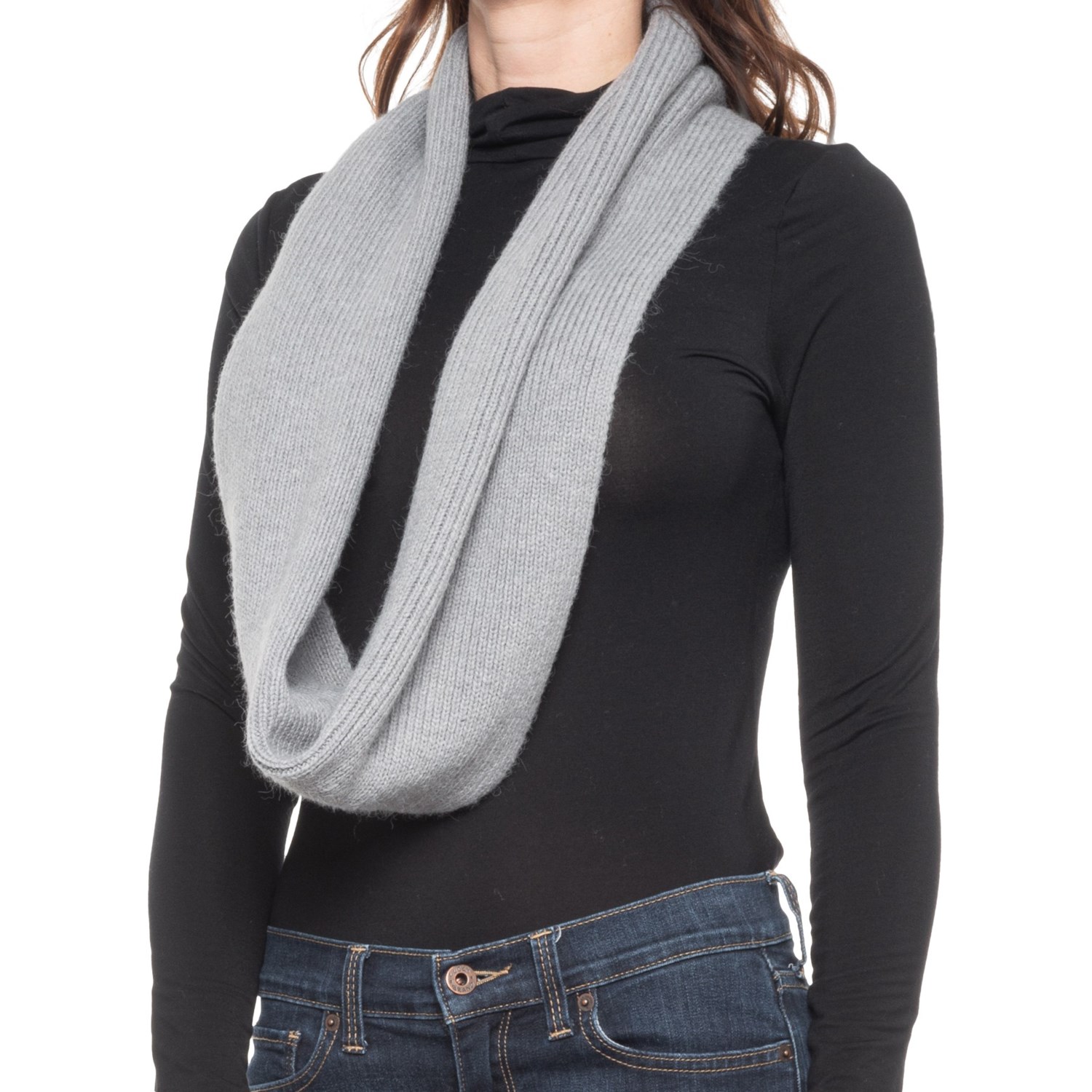 Lemon Fluffy Rib Infinity Scarf (For Women) - Save 33%