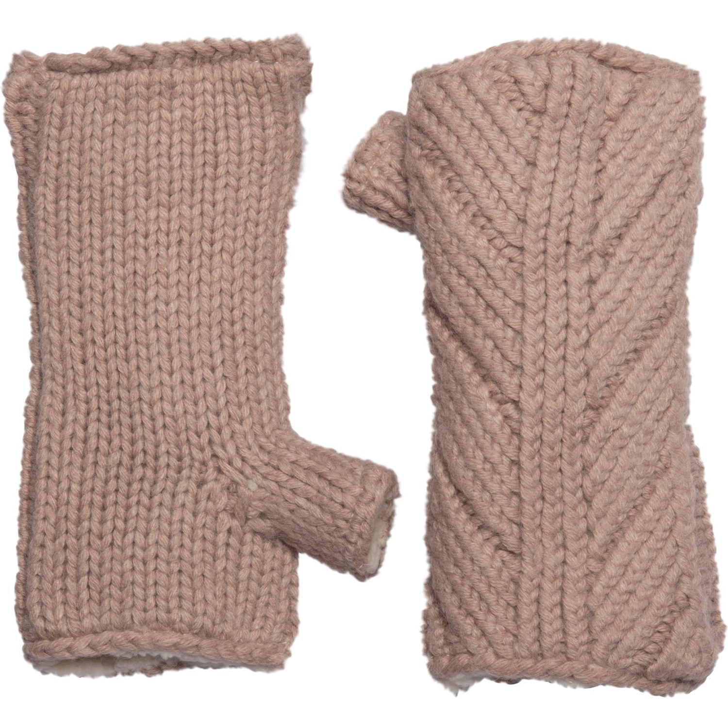 Lemon Herringbone Fingerless Gloves (For Women) - Save 37%