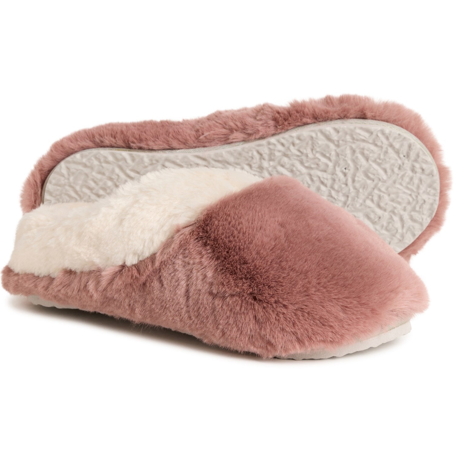 Lemon Lux Faux-Fur Scuff Slippers (For Women) - Save 77%
