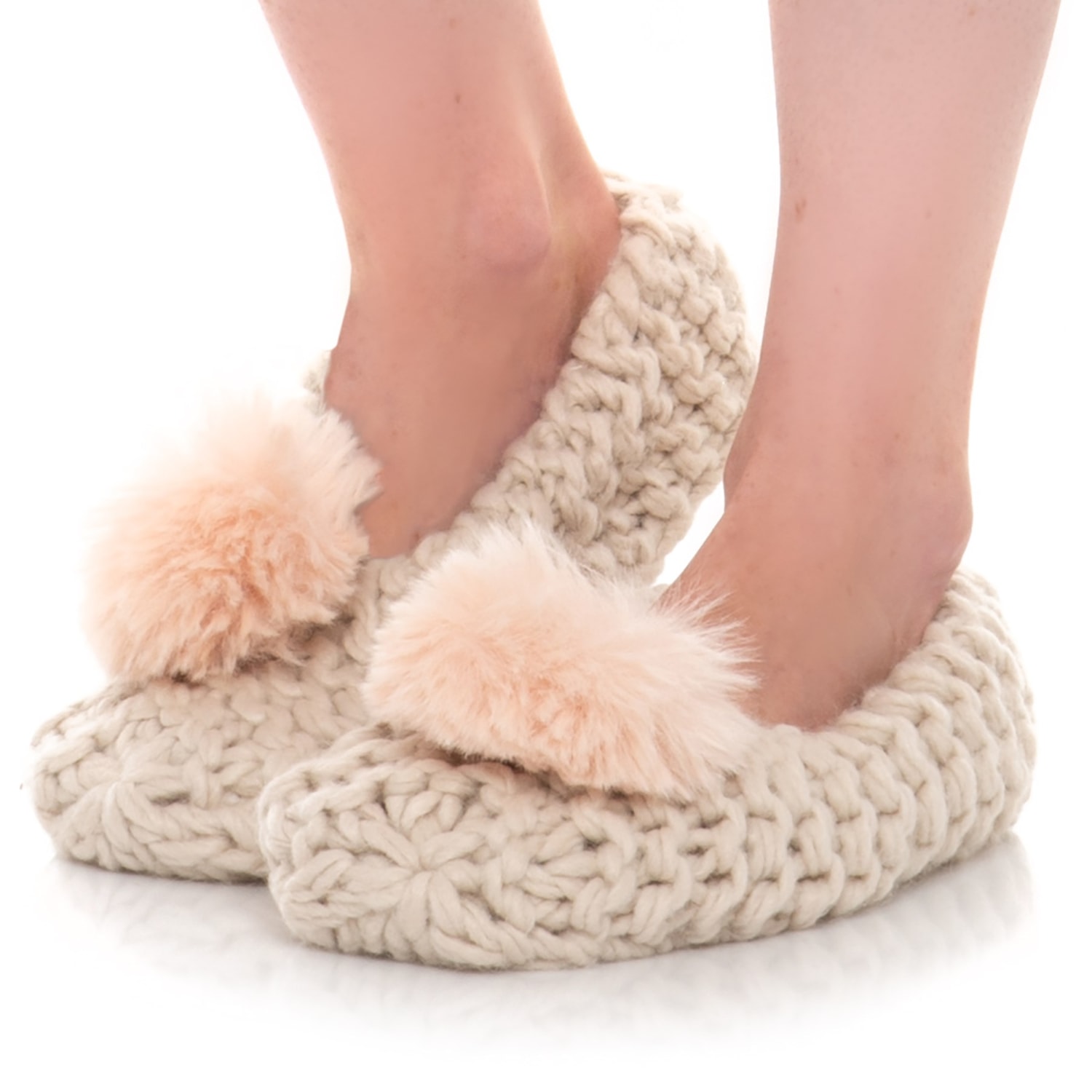 Lemon Popcorn Knit Ballerina Slippers (For Women) - Save 27%