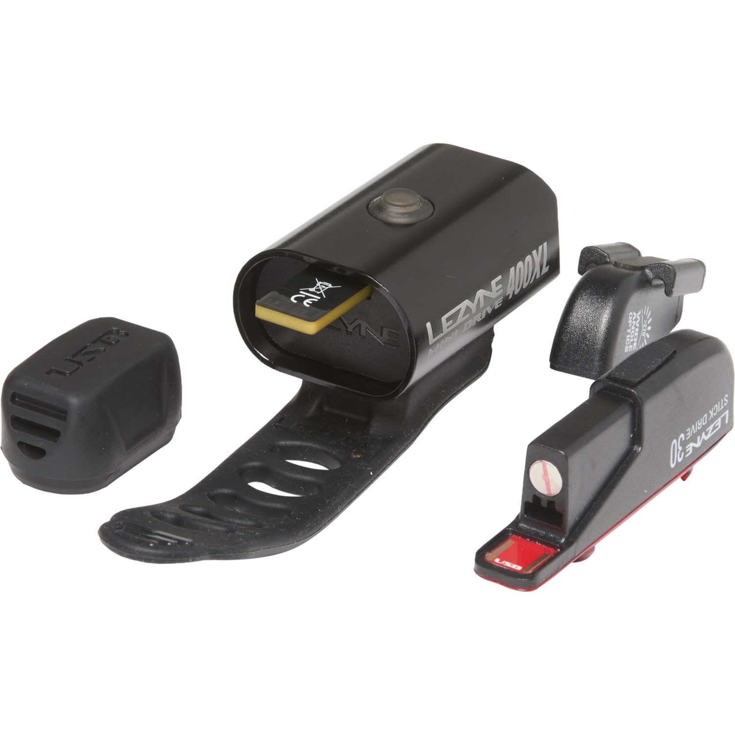 Lezyne Mini Drive Front and Stick Drive Rear LED Bike Lights - Pair ...