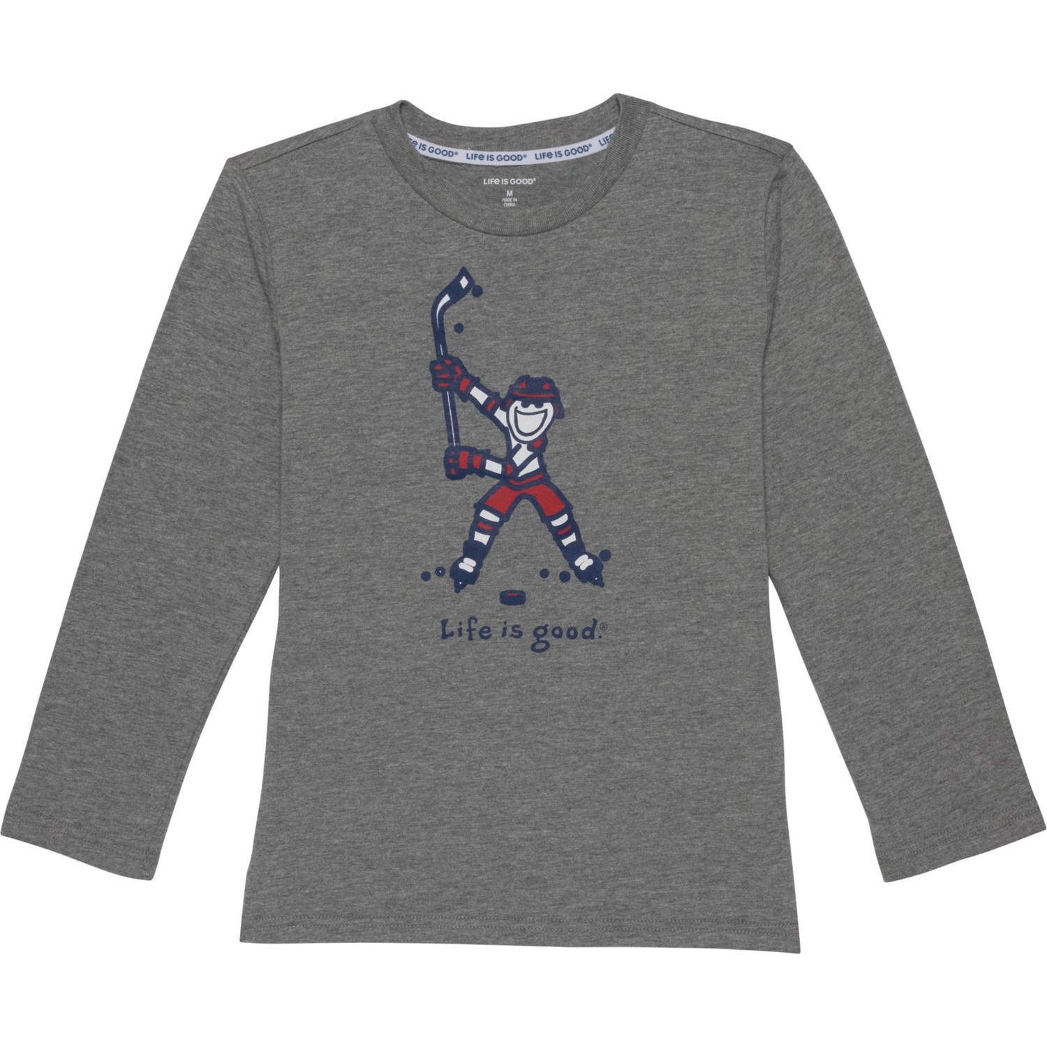 Life is Good® Big Boys Hockey Graphic T-Shirt - Long Sleeve - Save 50%