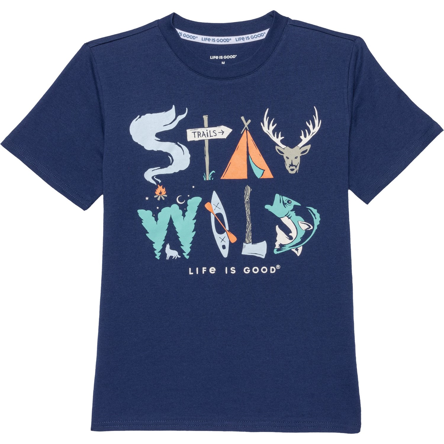 Life is Good® Big Boys Stay Wild T-Shirt - Short Sleeve - Save 50%