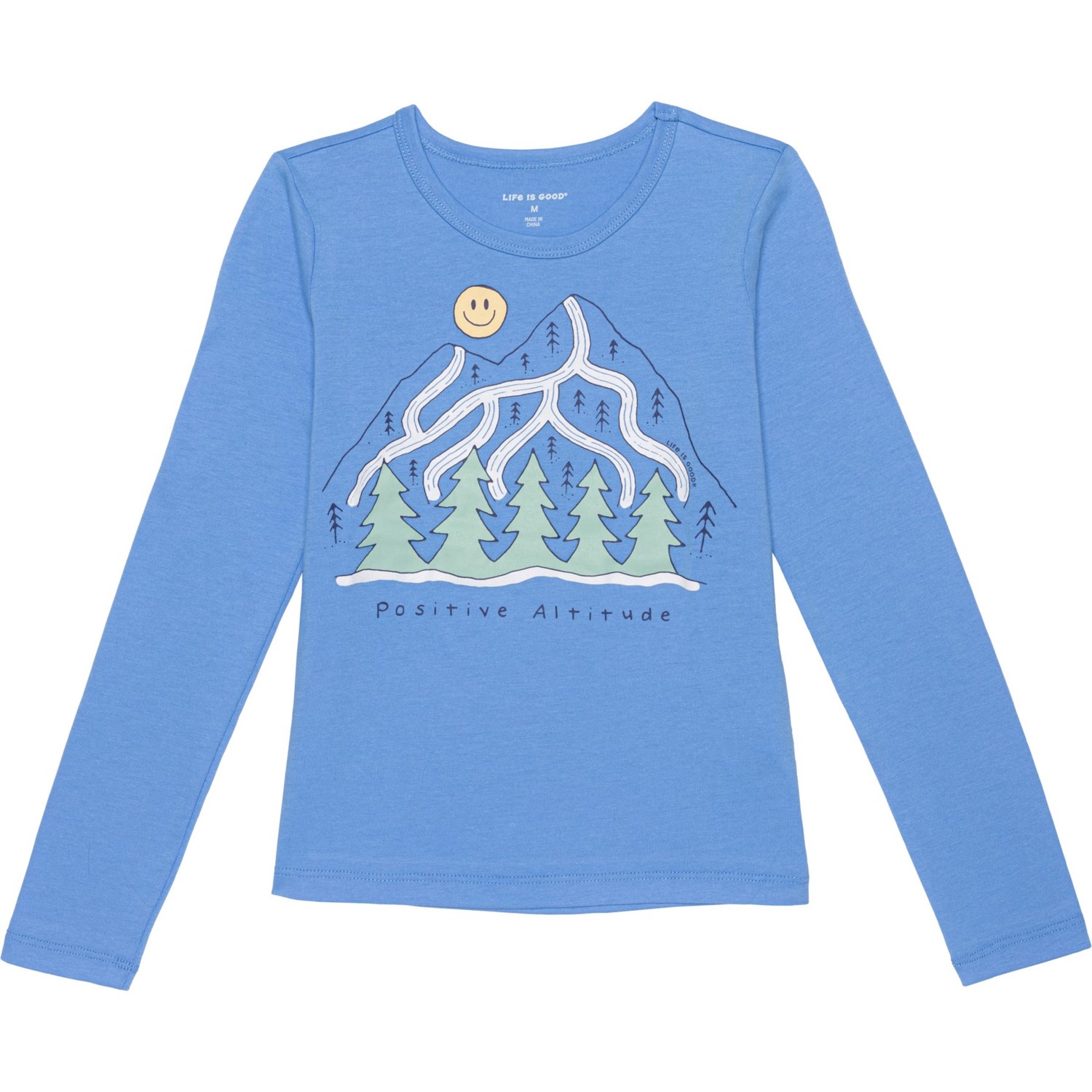 Life is Good® Big Girls Mountain Graphic T-Shirt - Long Sleeve - Save 50%