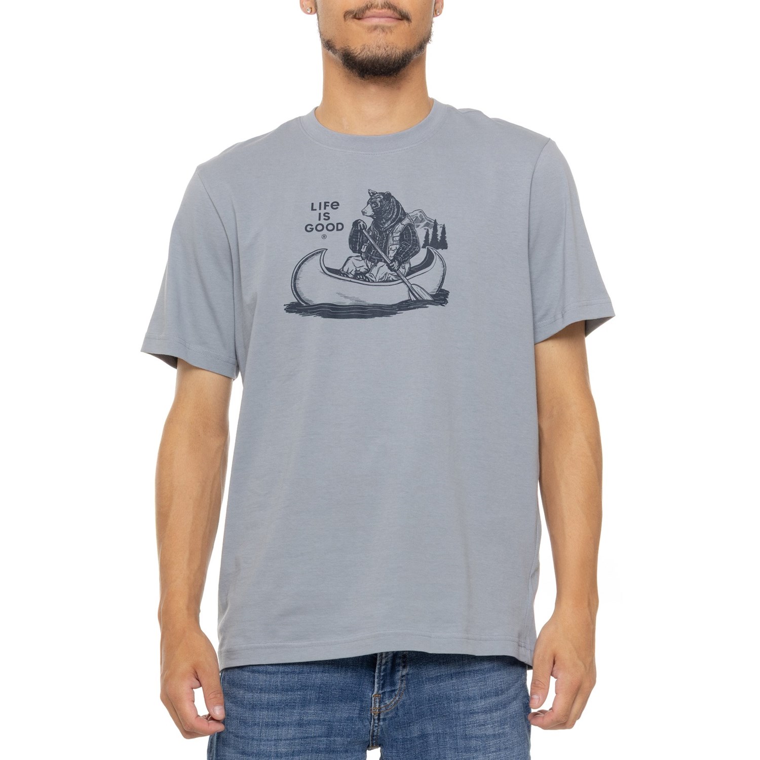 Life is Good® Canoe Bear T-Shirt - Short Sleeve - Save 46%