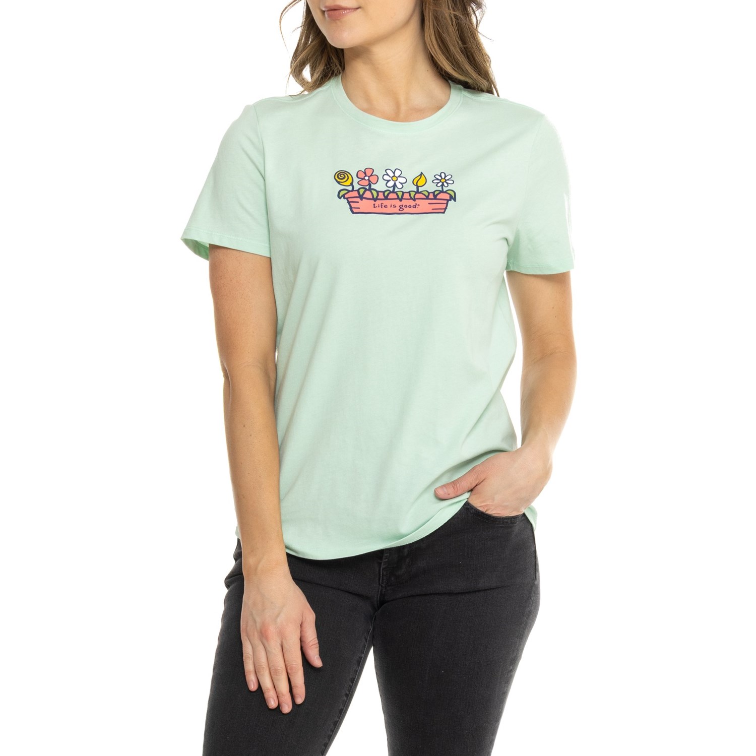 Life is Good® Flower Box Graphic T-Shirt - Short Sleeve - Save 46%