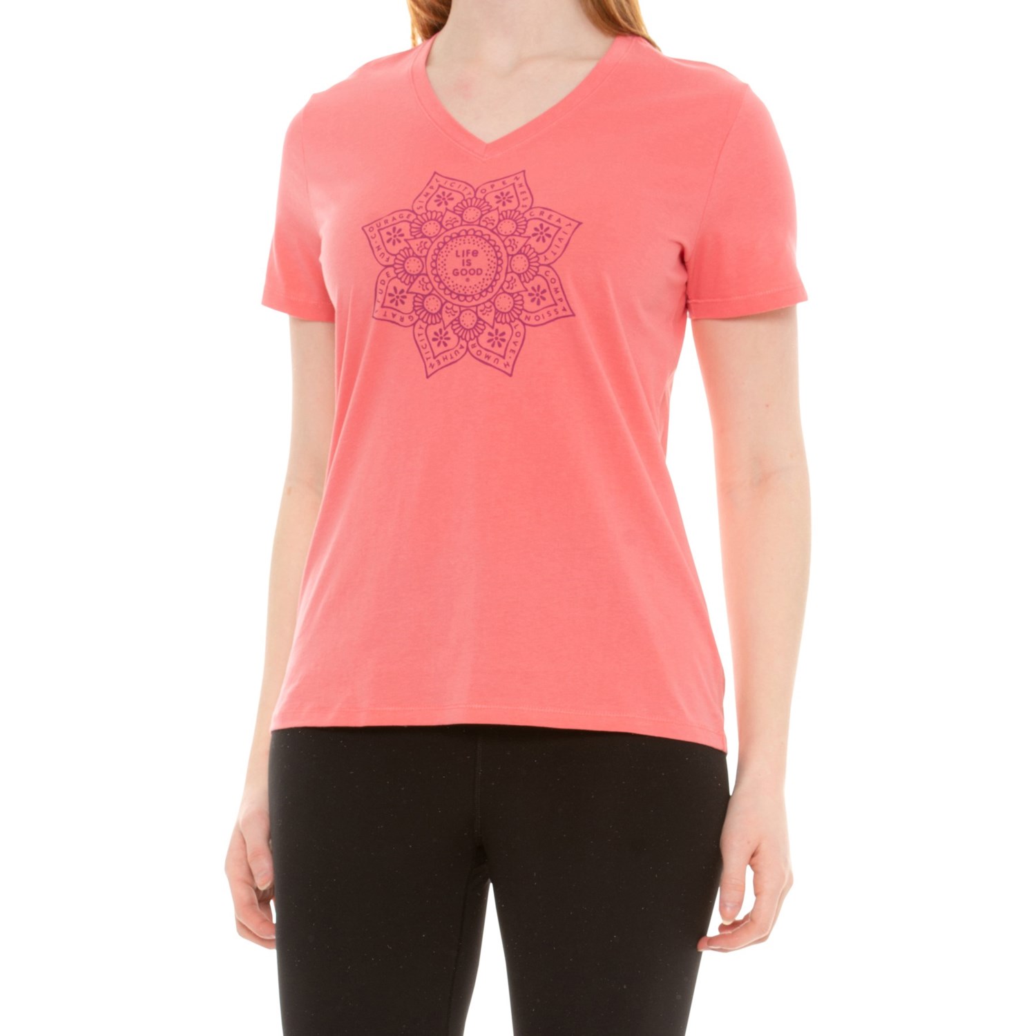 Life is good® Graphic V-Neck T-Shirt - Short Sleeve - Save 40%