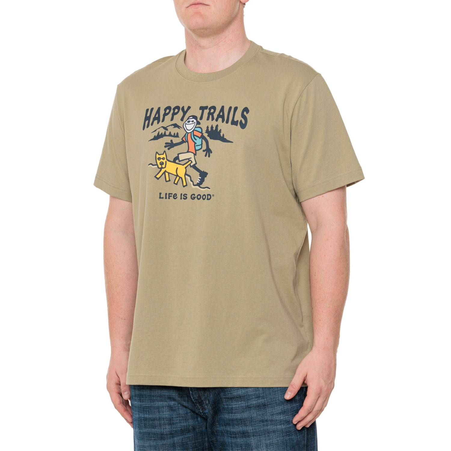 Life is Good® Happy Trails Classic T-Shirt - Short Sleeve - Save 68%