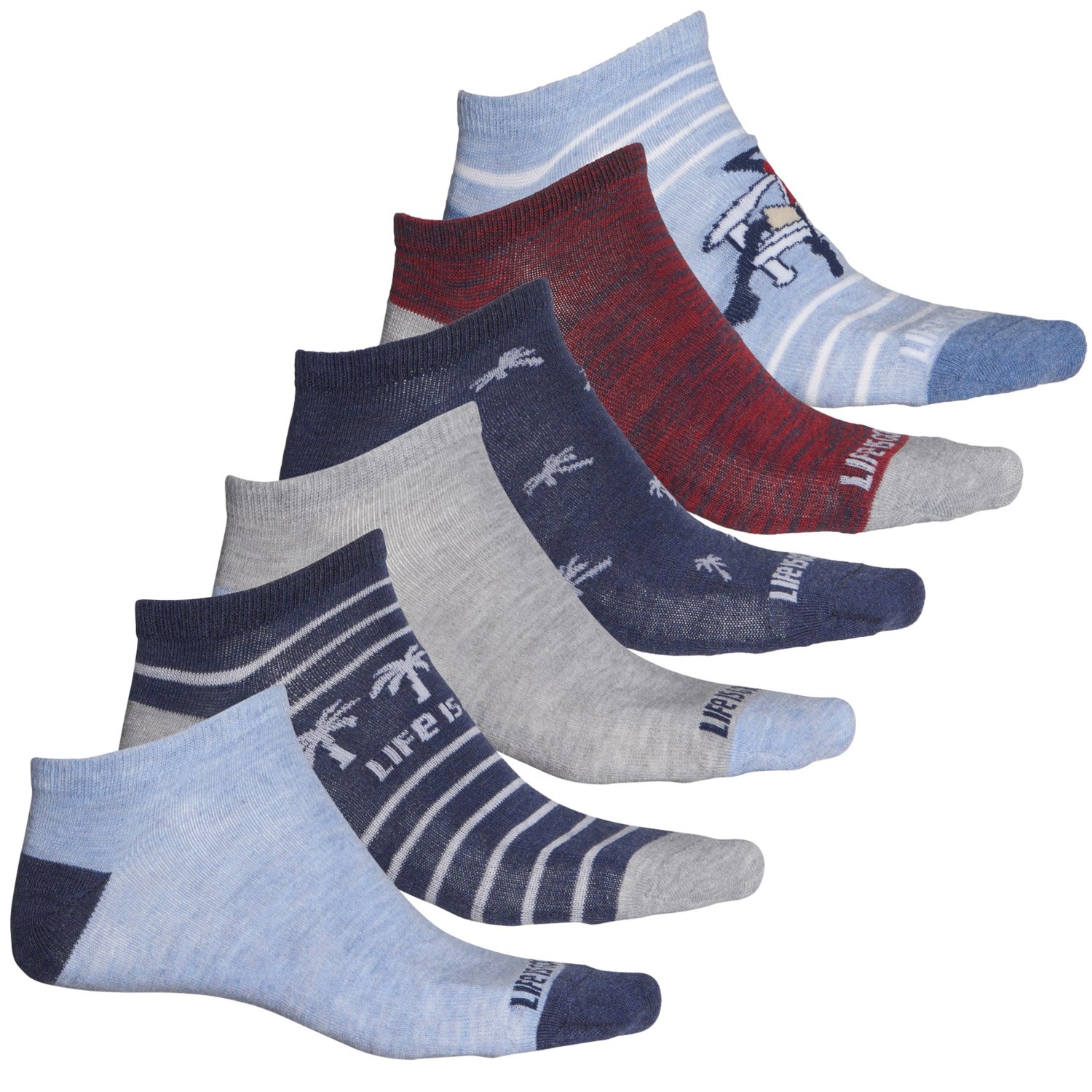 Life is good® Novelty Flat-Knit Low-Cut Socks (For Men) - Save 33%