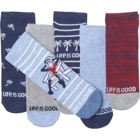 Life is good® Novelty Flat-Knit Low-Cut Socks (For Men) - Save 33%