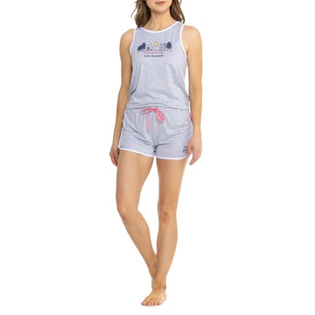 Life is Good® Rocket and Trees Graphic Tank Top and Dolphin Shorts ...