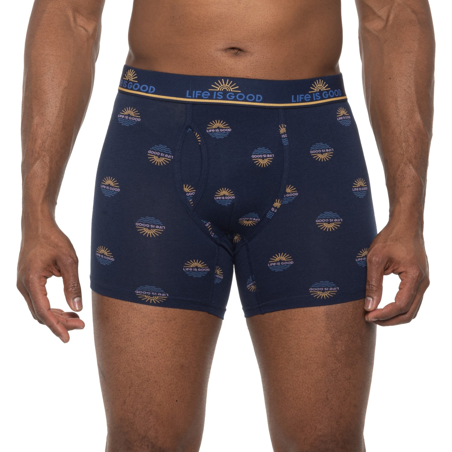 LIFE IS GOOD Sunray Logo Boxer Briefs (For Men) - Save 40%