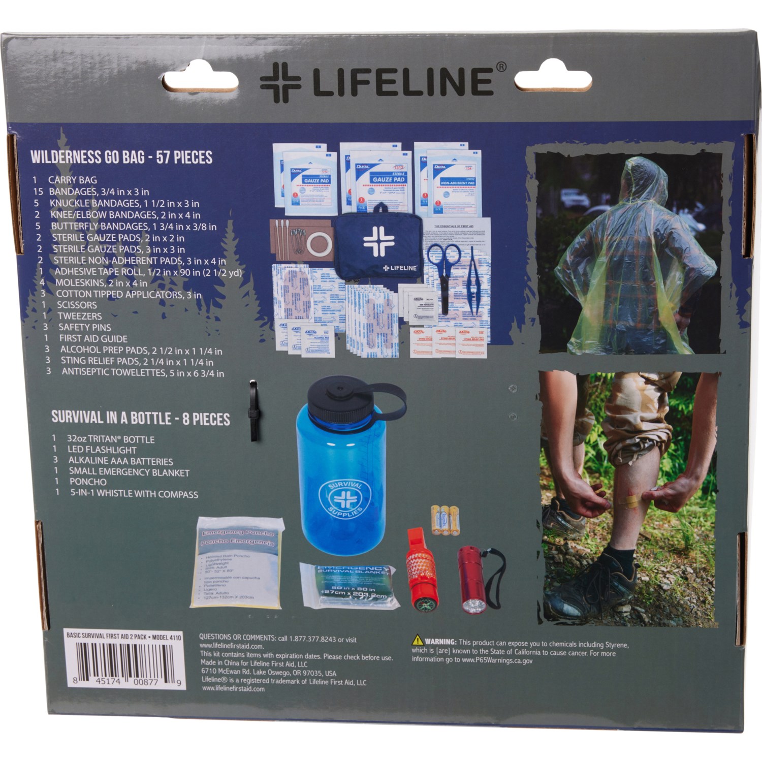 Lifeline Survival Kit and First Aid Set - 65-Piece - Save 60%