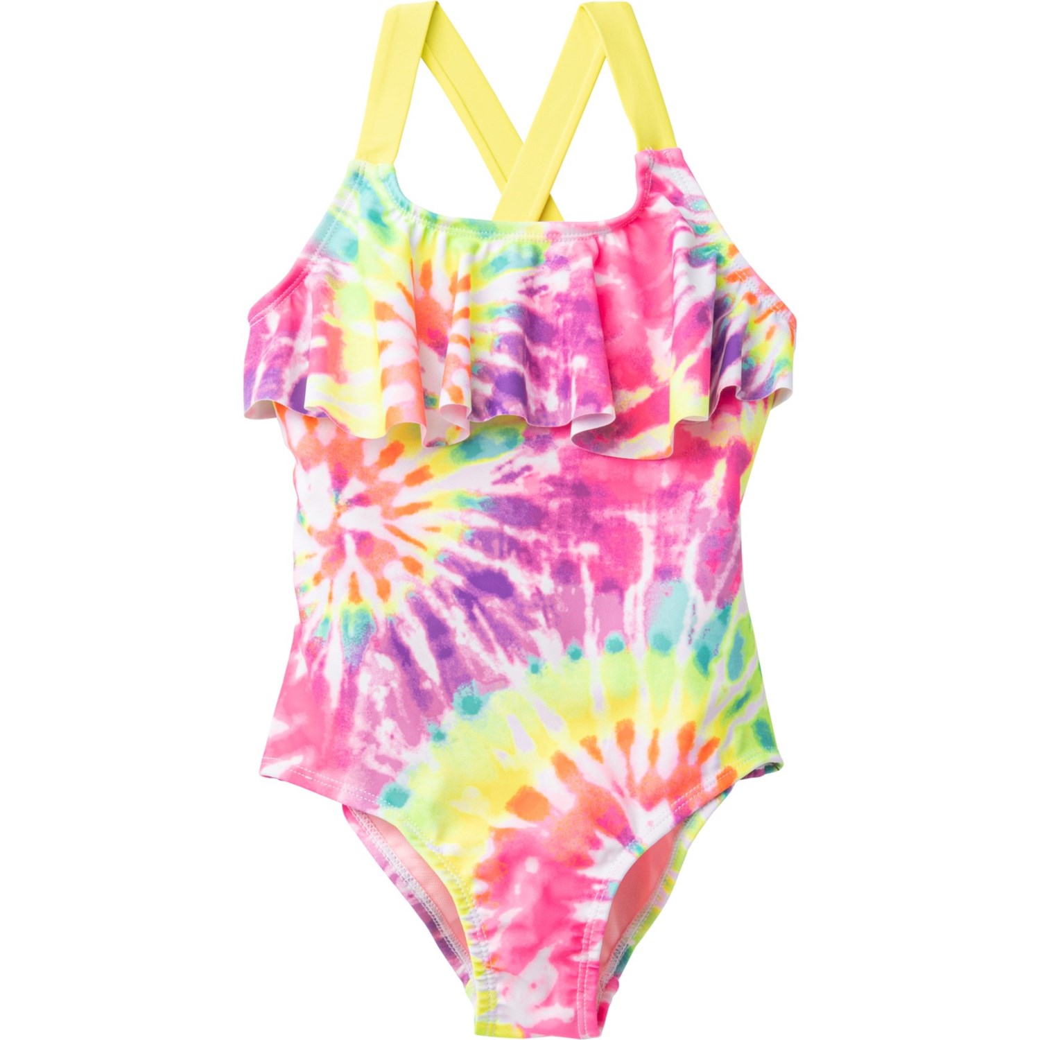 Limited Too Little Girls Tie-Dye Print One-Piece Swimsuit - UPF 50 ...