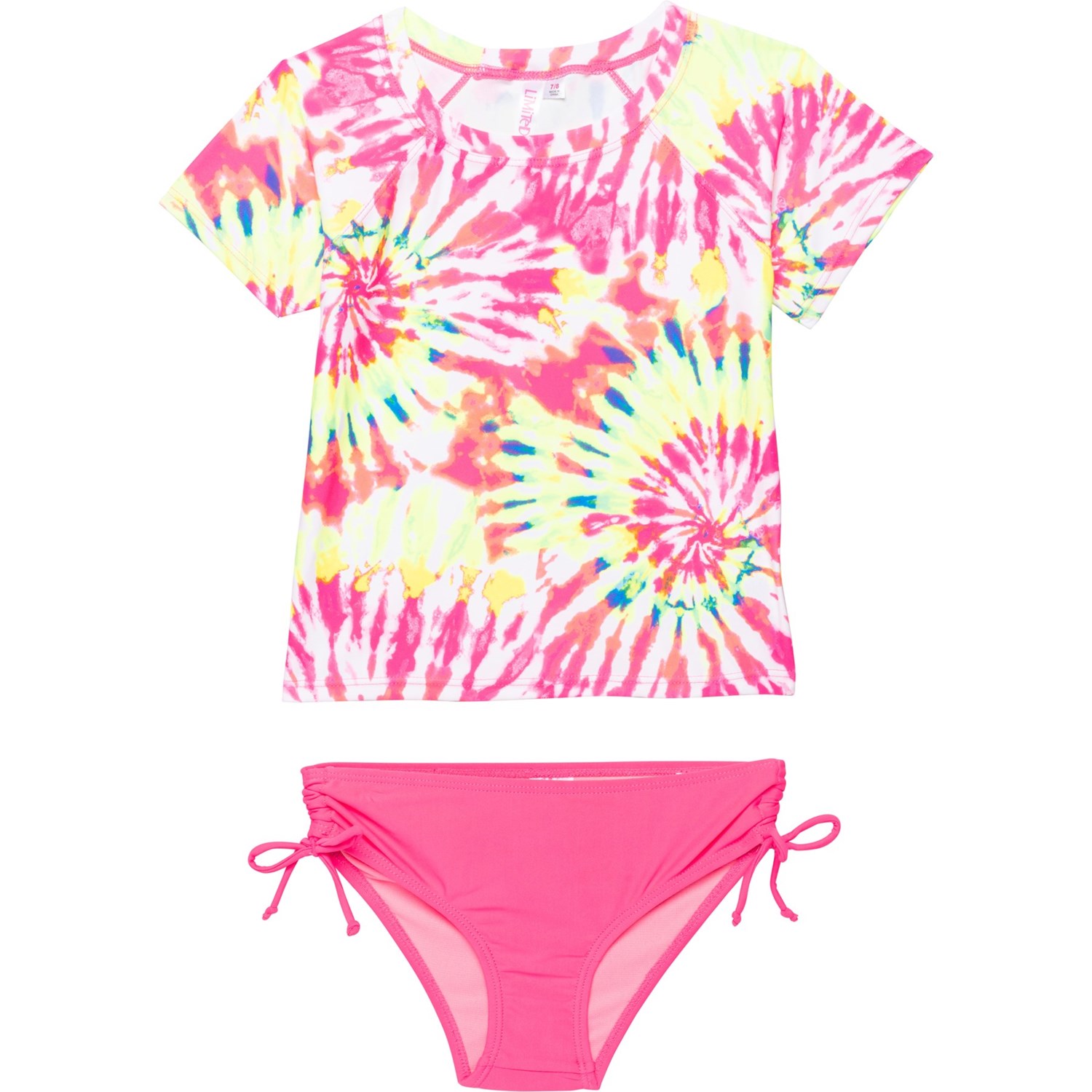 Limited Too Toddler Girls Bright Tie-Dye Rash Guard and Bikini Bottoms ...
