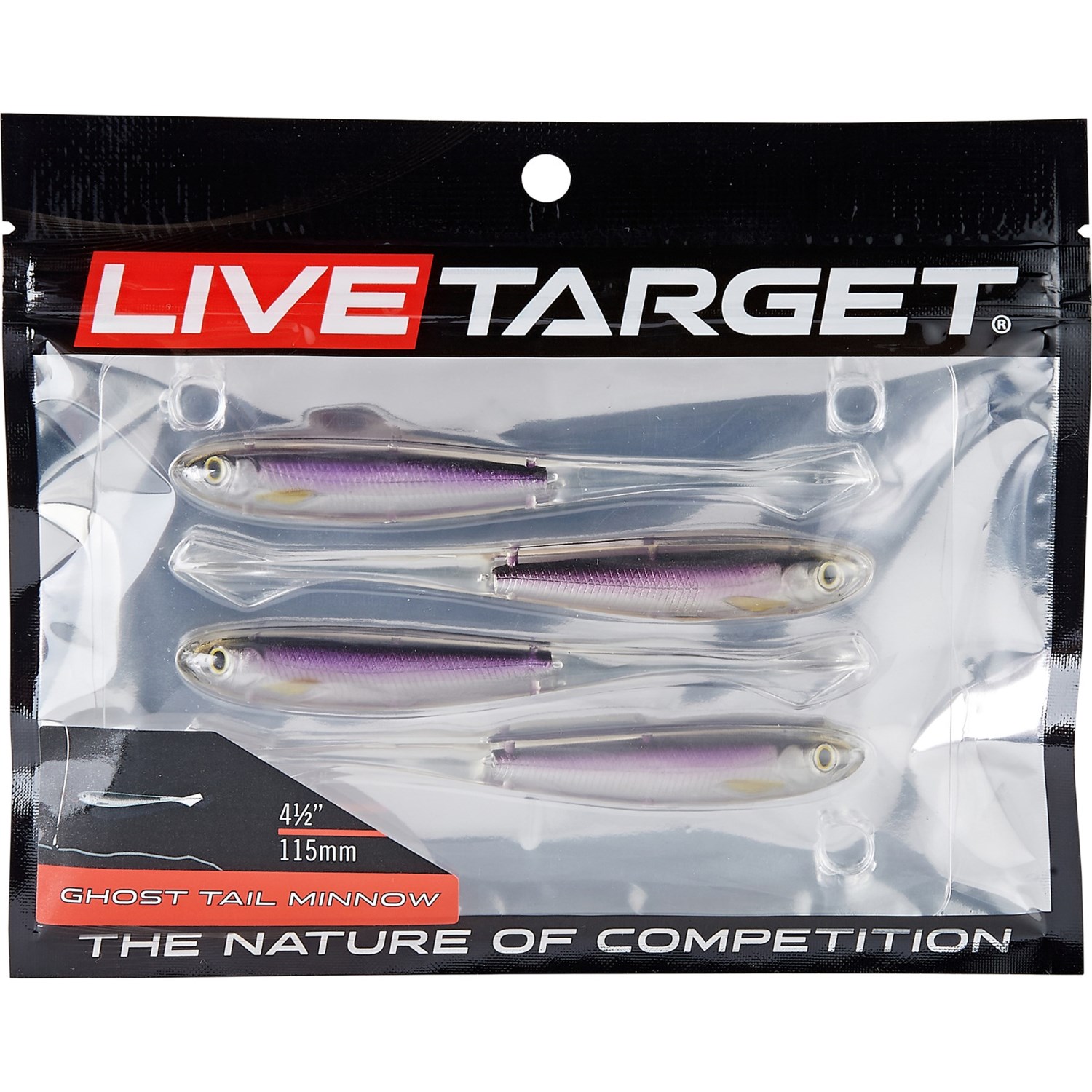 Live Target Ghost Tail Minnow Drop Shot Floating Lure - 4-1/2 “ - Save 50%