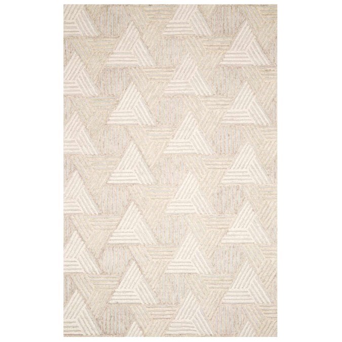 Loloi Hand Tufted 100% Wool Area Rug - 3’6”x5’6”, Oatmeal-Ivory