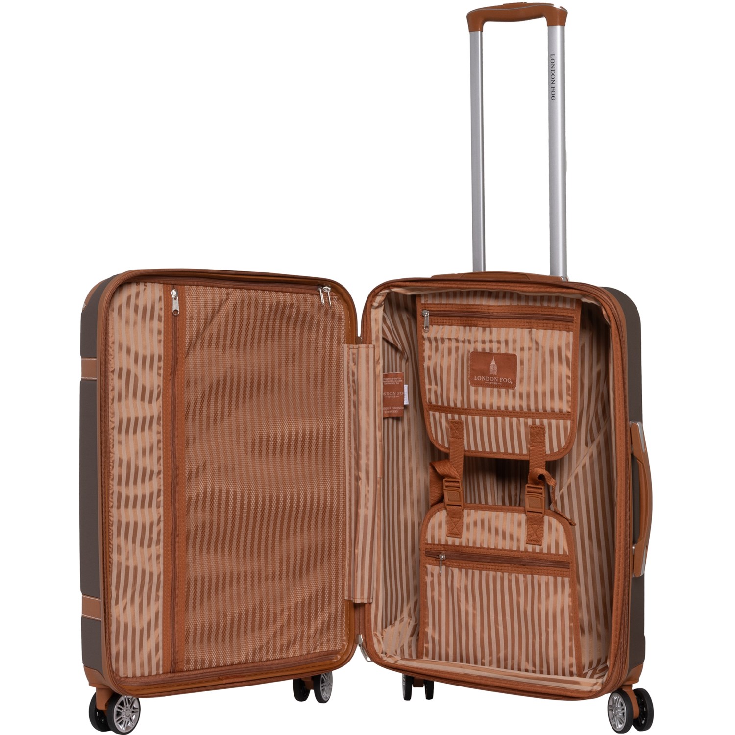 London Fog 24” Vintage II Spinner Suitcase - Hardside, Expandable ...