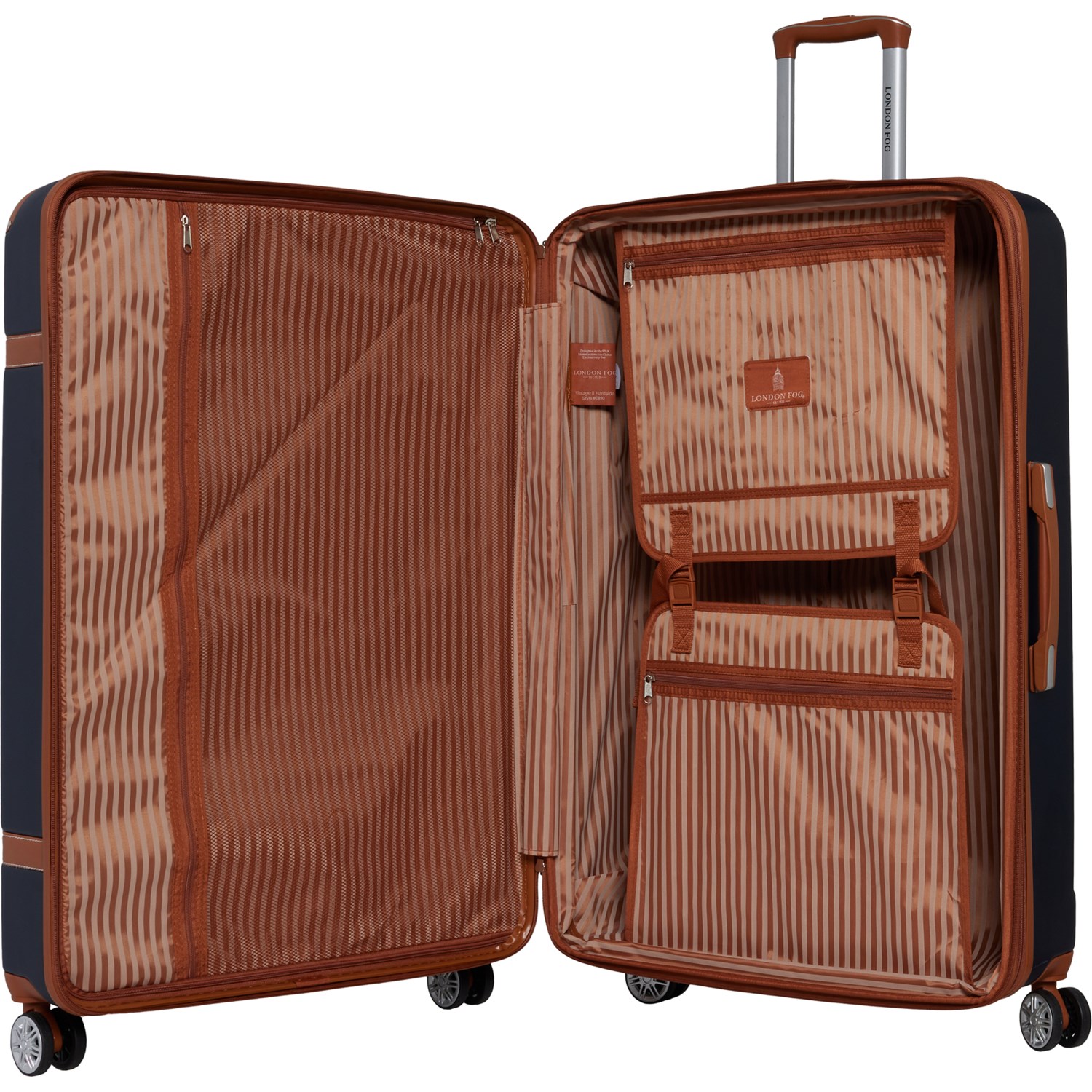 London Fog 32” Vintage II Spinner Suitcase - Hardside, Expandable ...
