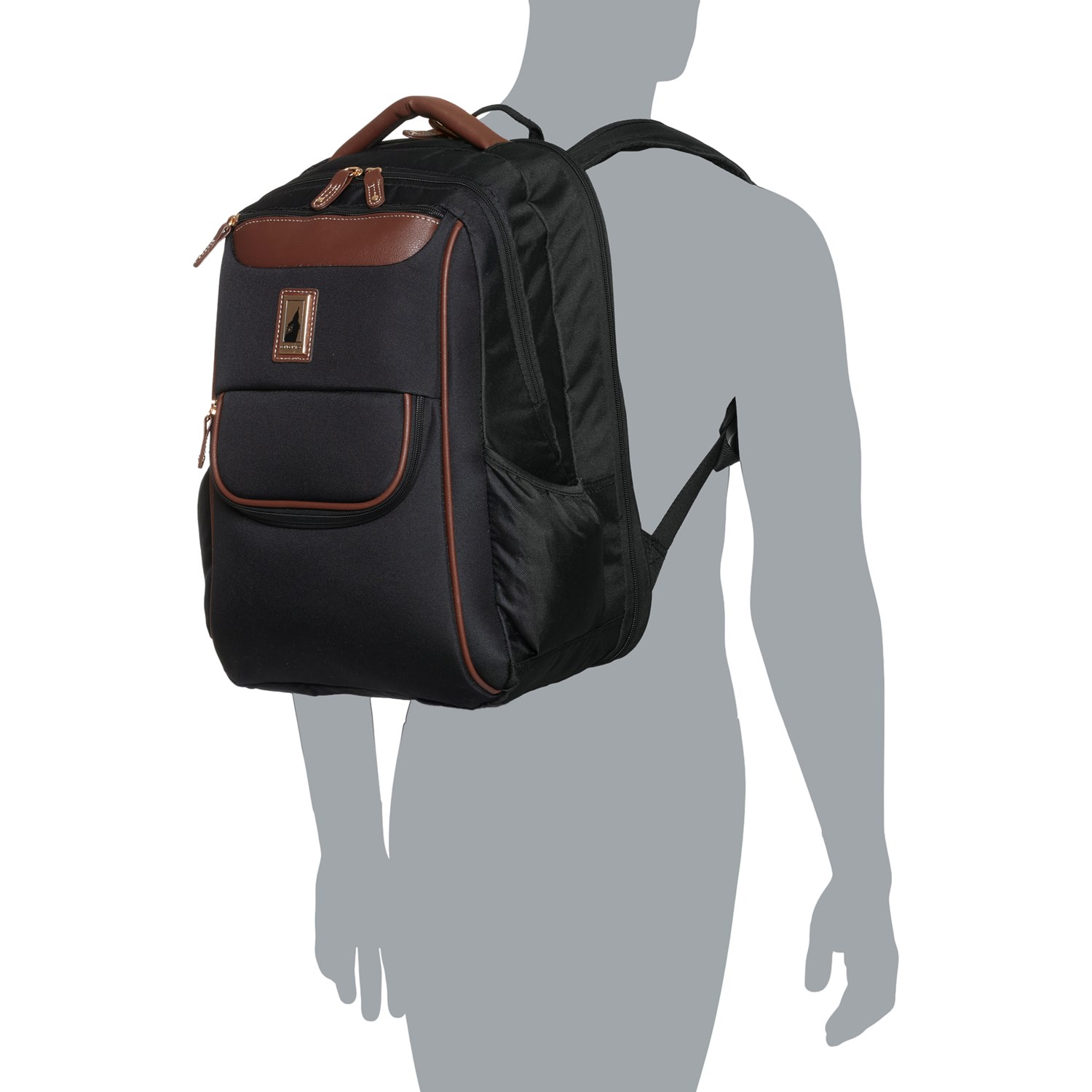 London Fog Westminster DLX Backpack - Black-Chestnut - Save 48%