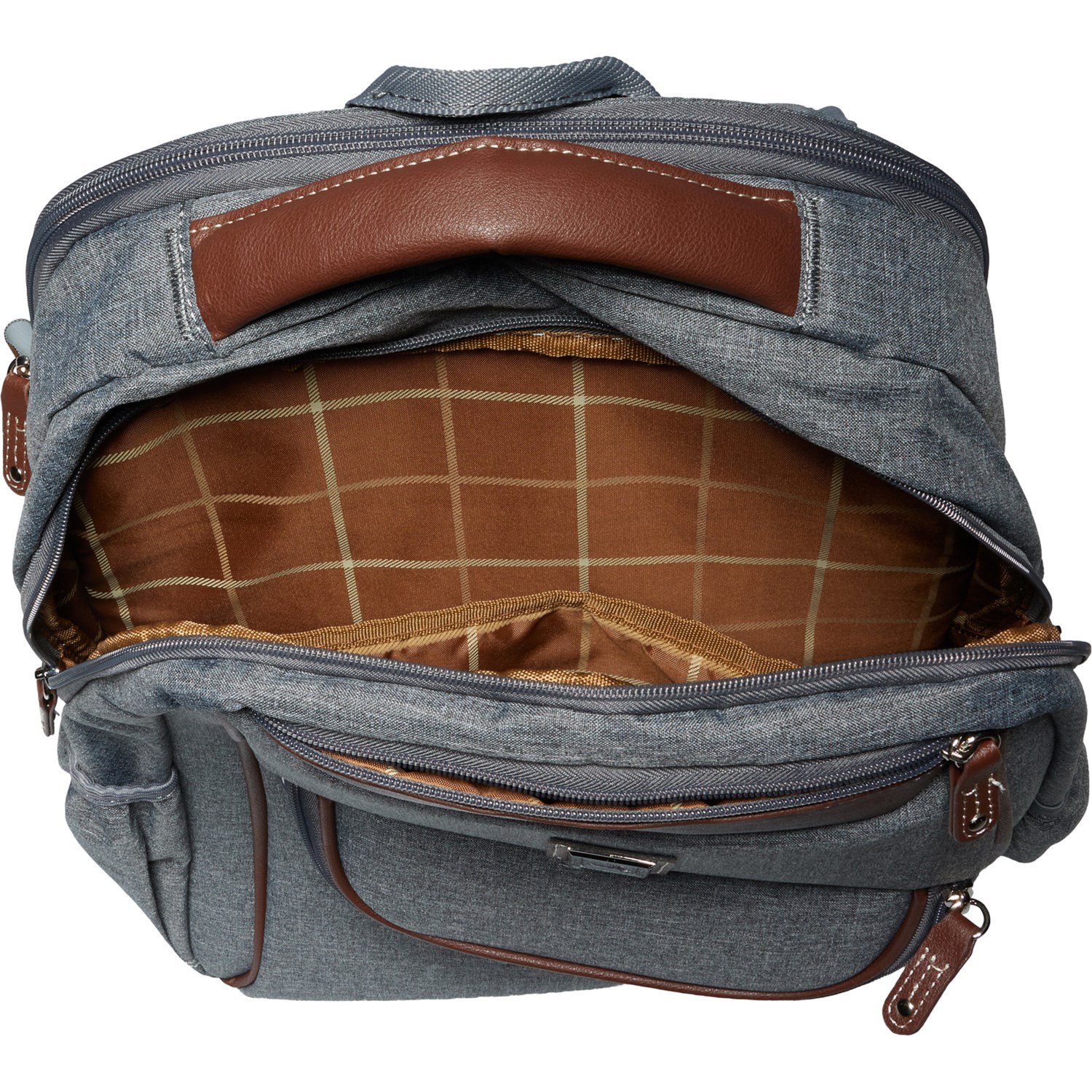 London Fog Westminster DLX Backpack - Grey Heather-Chestnut - Save 48%