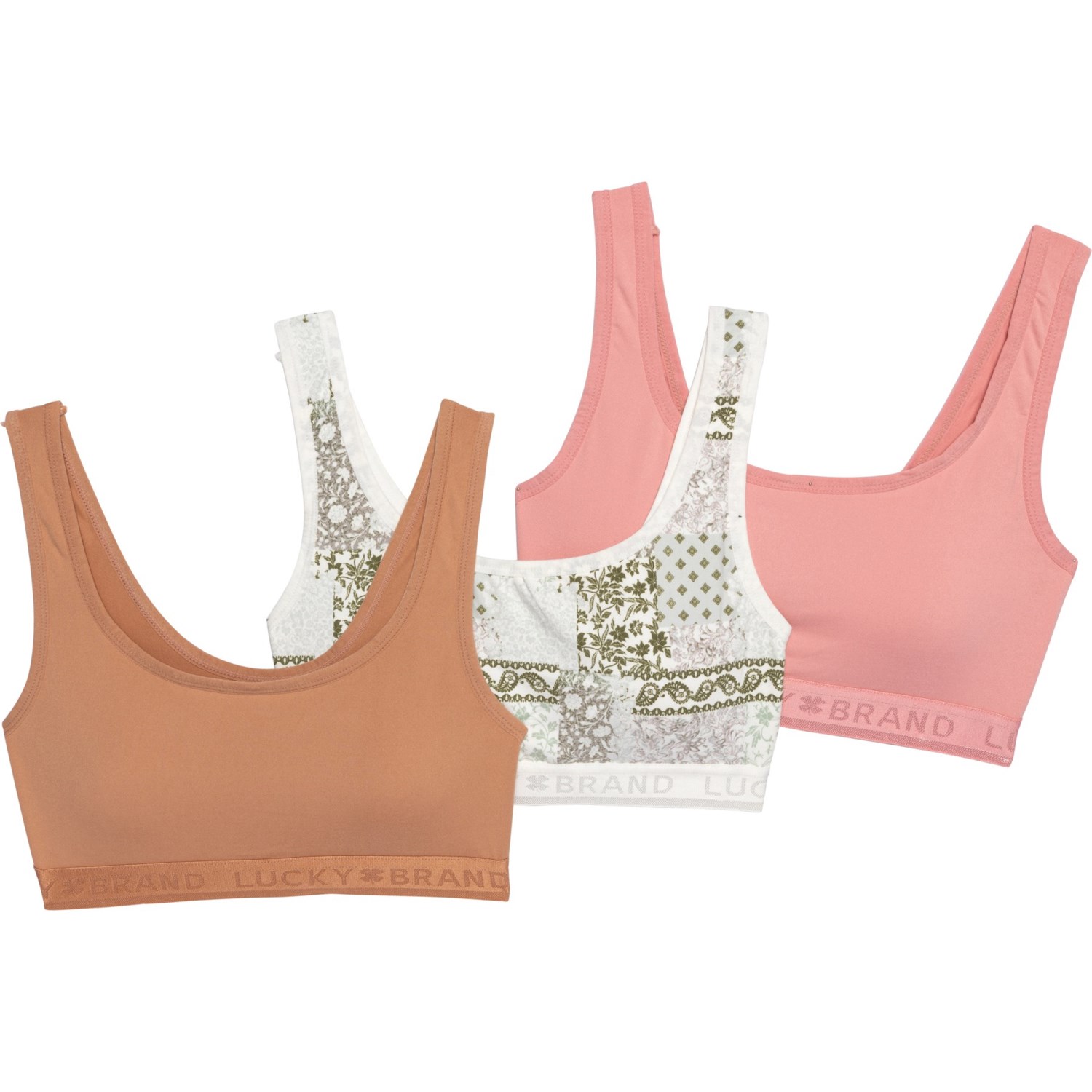 Lucky Brand Brushed Microfiber Comfort Bra - 3-Pack