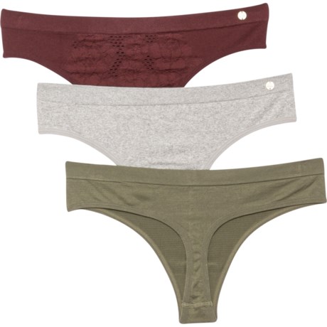 Lucky Brand Crotchet Seamless Panties - 3-Pack, Thong
