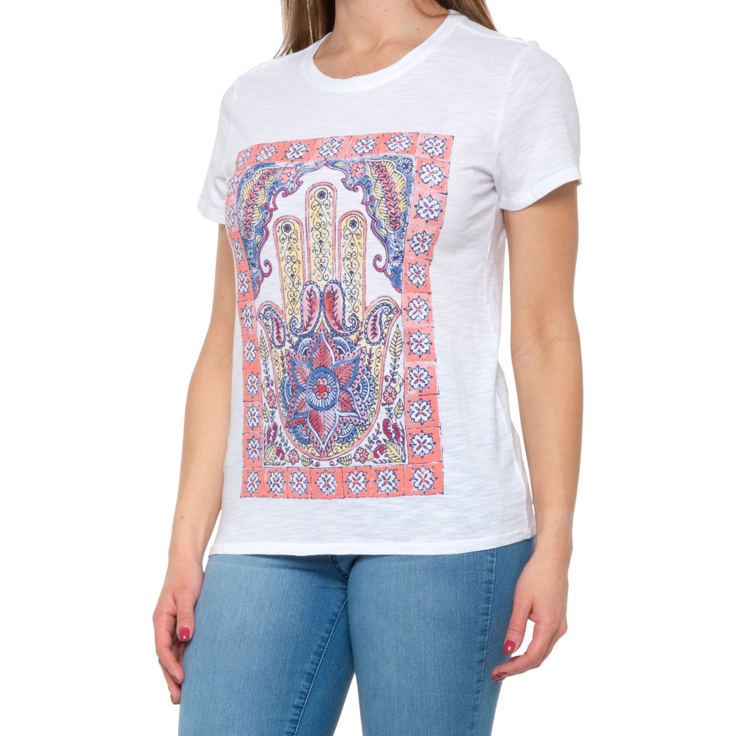 Lucky Brand Moroccan Tile Hamsa Shirt (For Women)