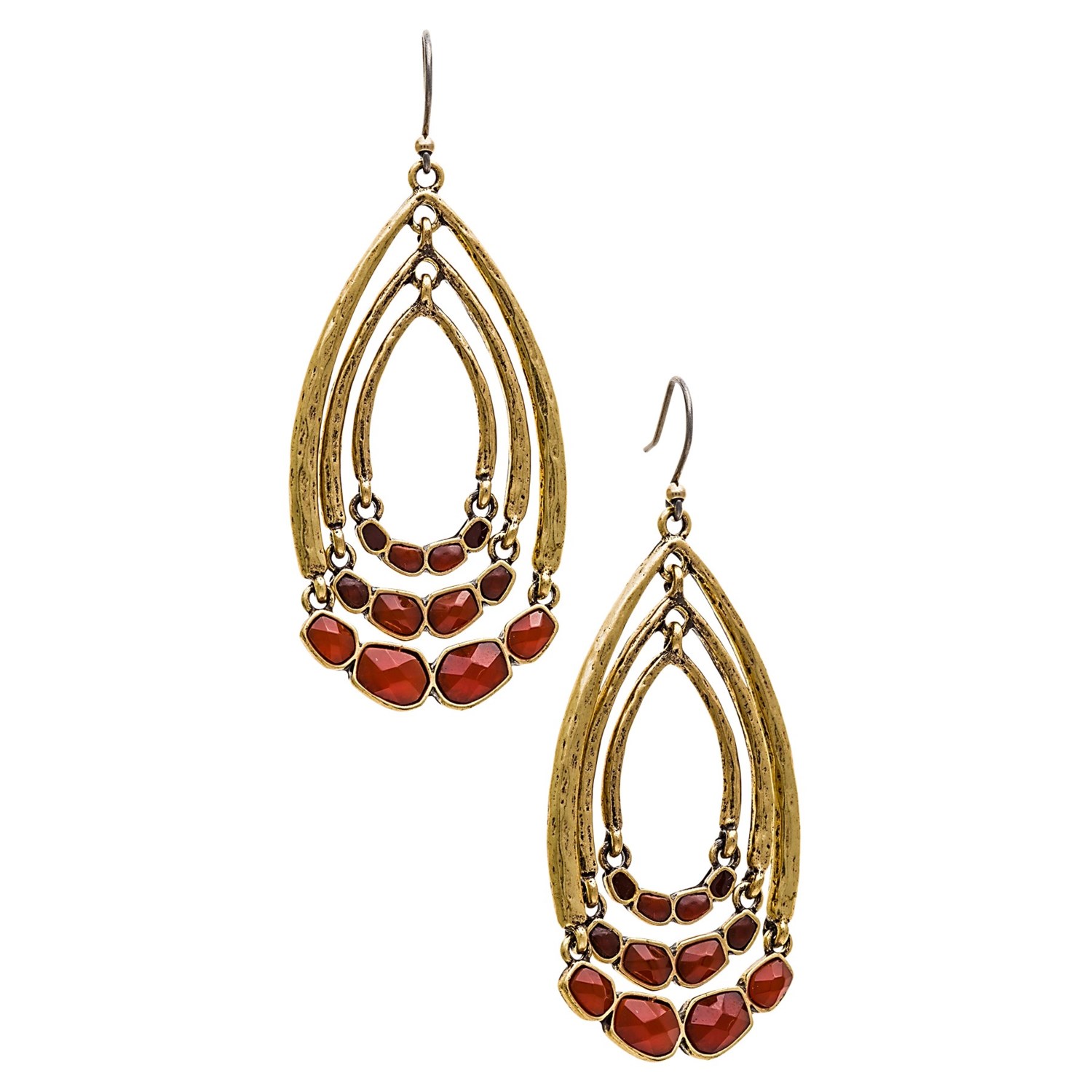 Lucky Brand Multi Hoop Drop Earrings (For Women) 9814A