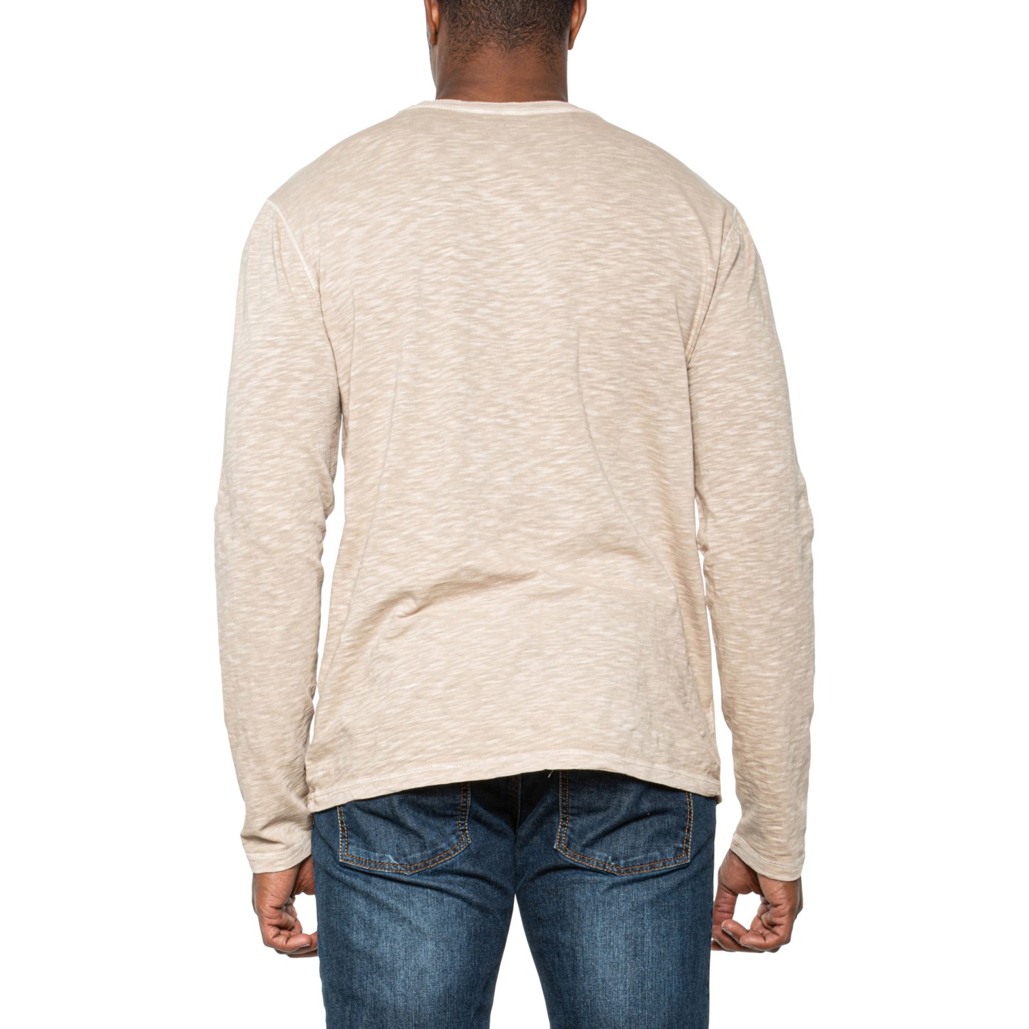 Lucky Brand Solid Slub Henley Shirt - Long Sleeve