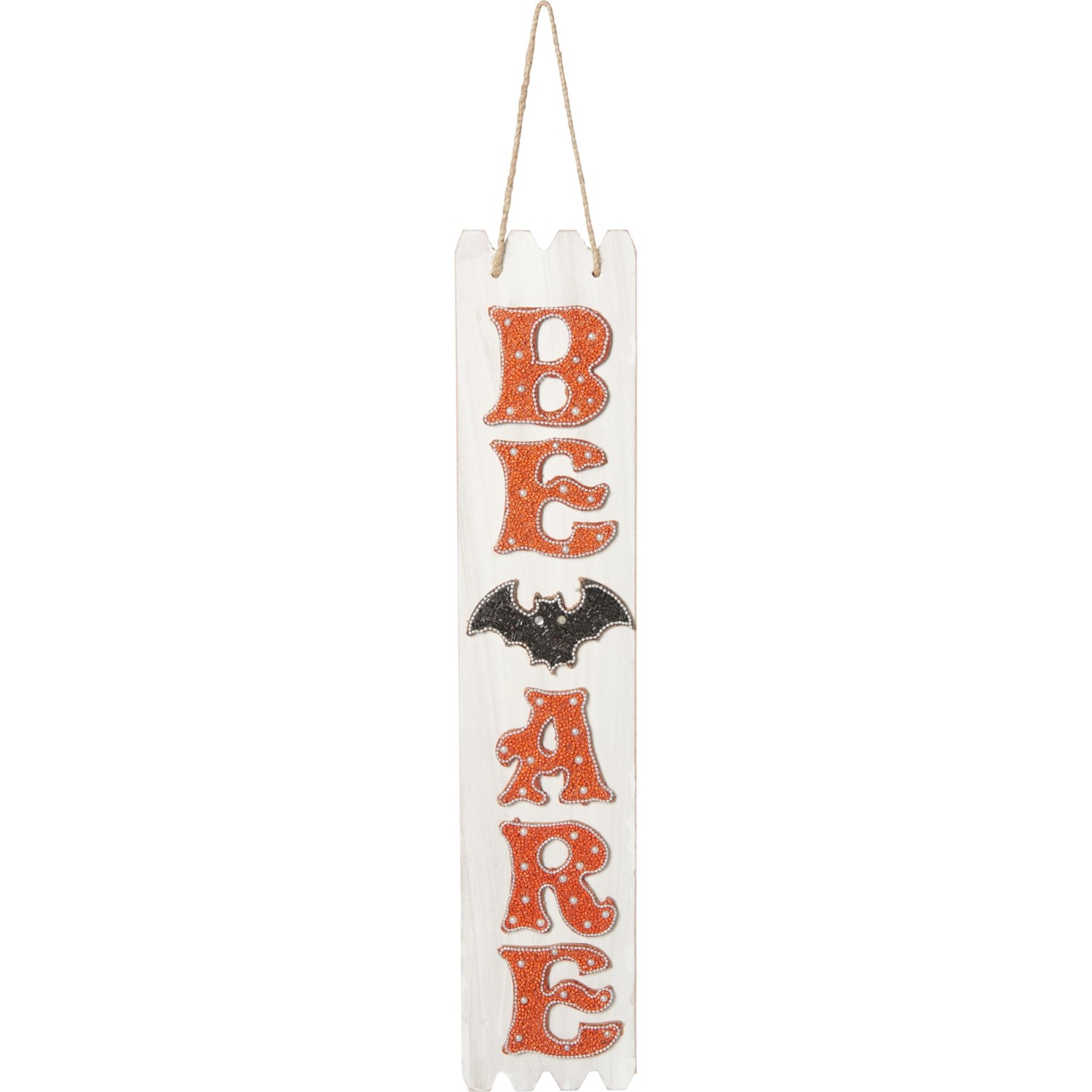 Made in India Beware Decorative Wooden Banner - 22” - Save 27%