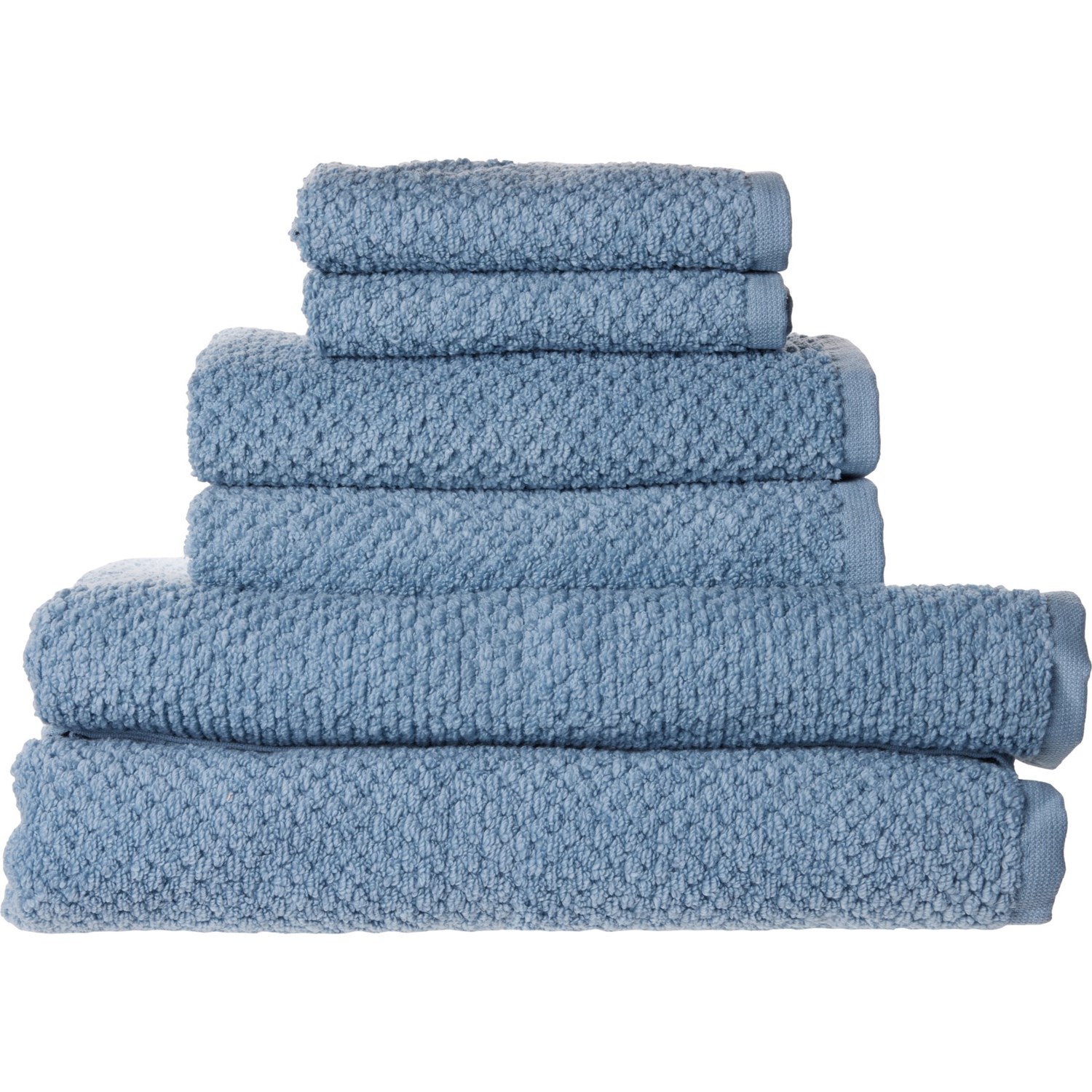 Madison Studio Bath Towel Bundle Set - 6-Pack, Blue Linen - Save 47%