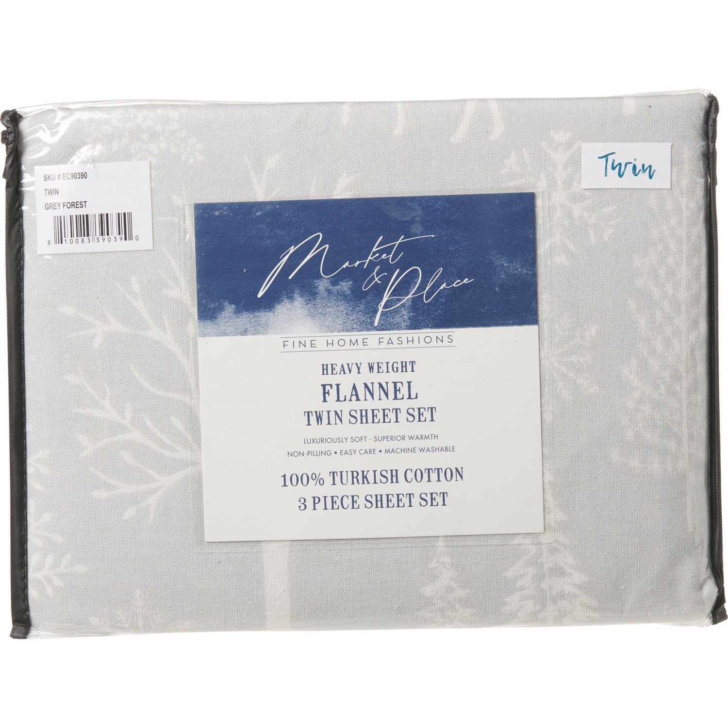 Market & Place Twin Turkish Cotton Flannel Alpine Reindeer Sheet Set ...