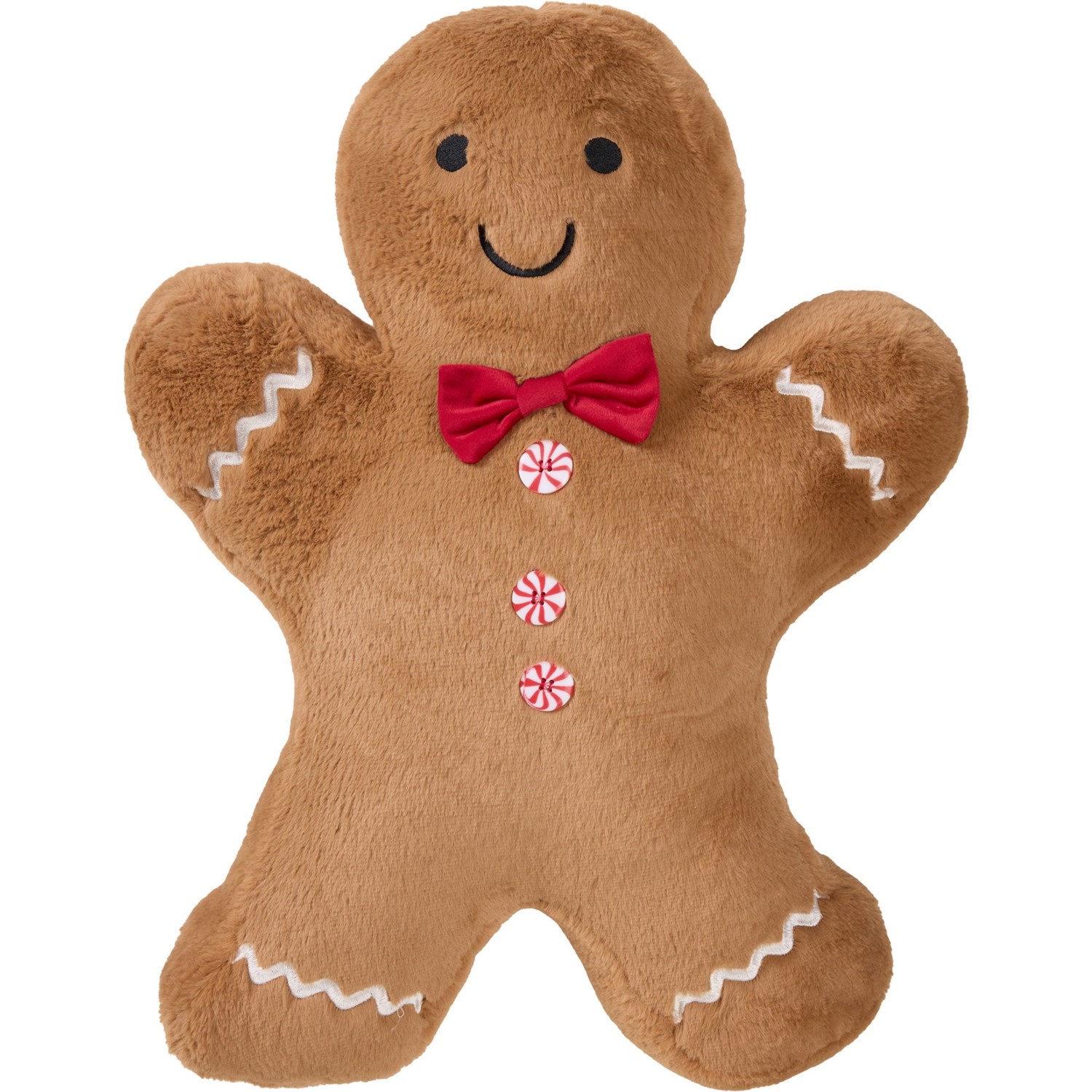 Martha Stewart Peppermint Gingerbread Man Shaped Throw Pillow - 22x16 ...