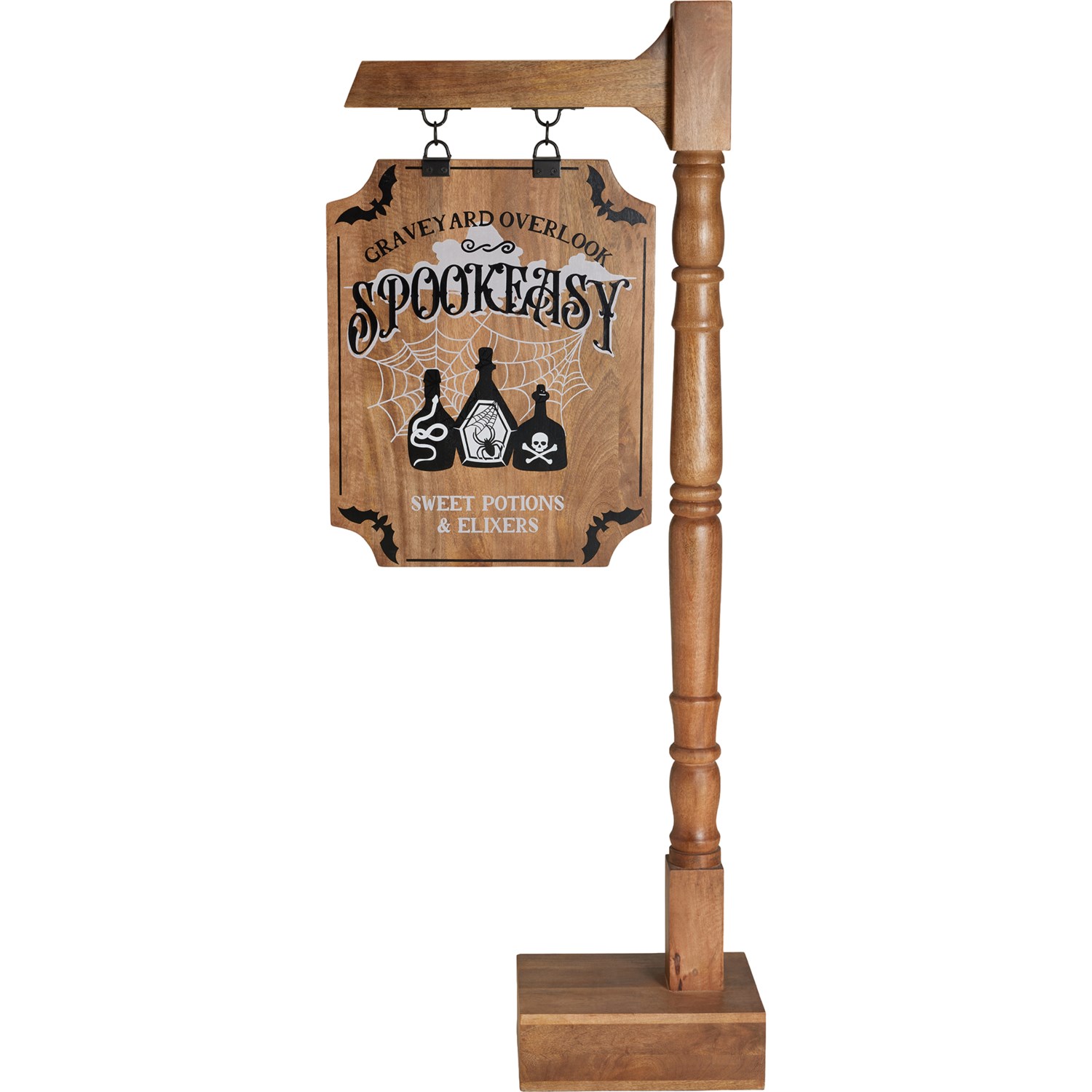 Martha Stewart Spookeasy Wooden Sign Post - 60.5” - Save 74%