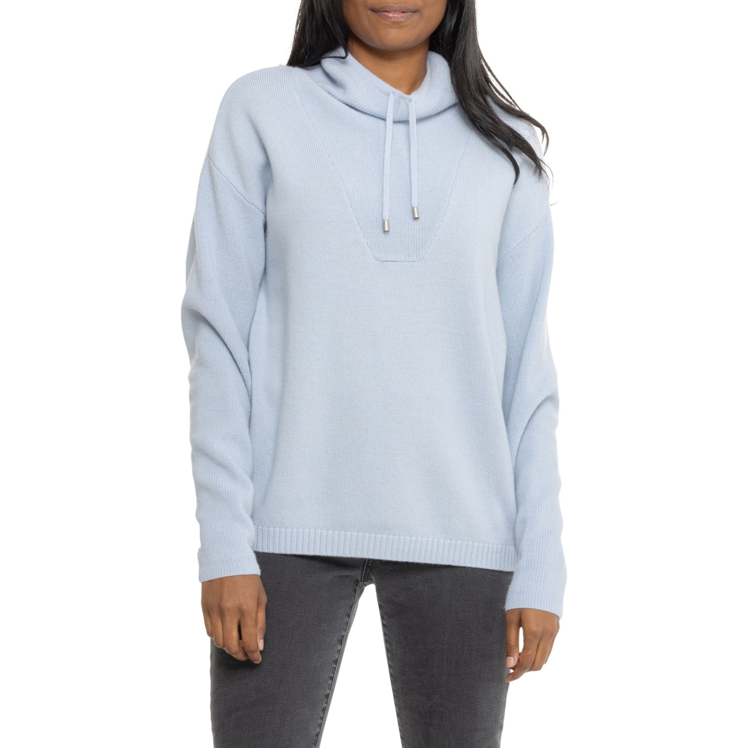 Max Studio Drawstring Cowl Neck Sweater - Merino Wool - Save 30%