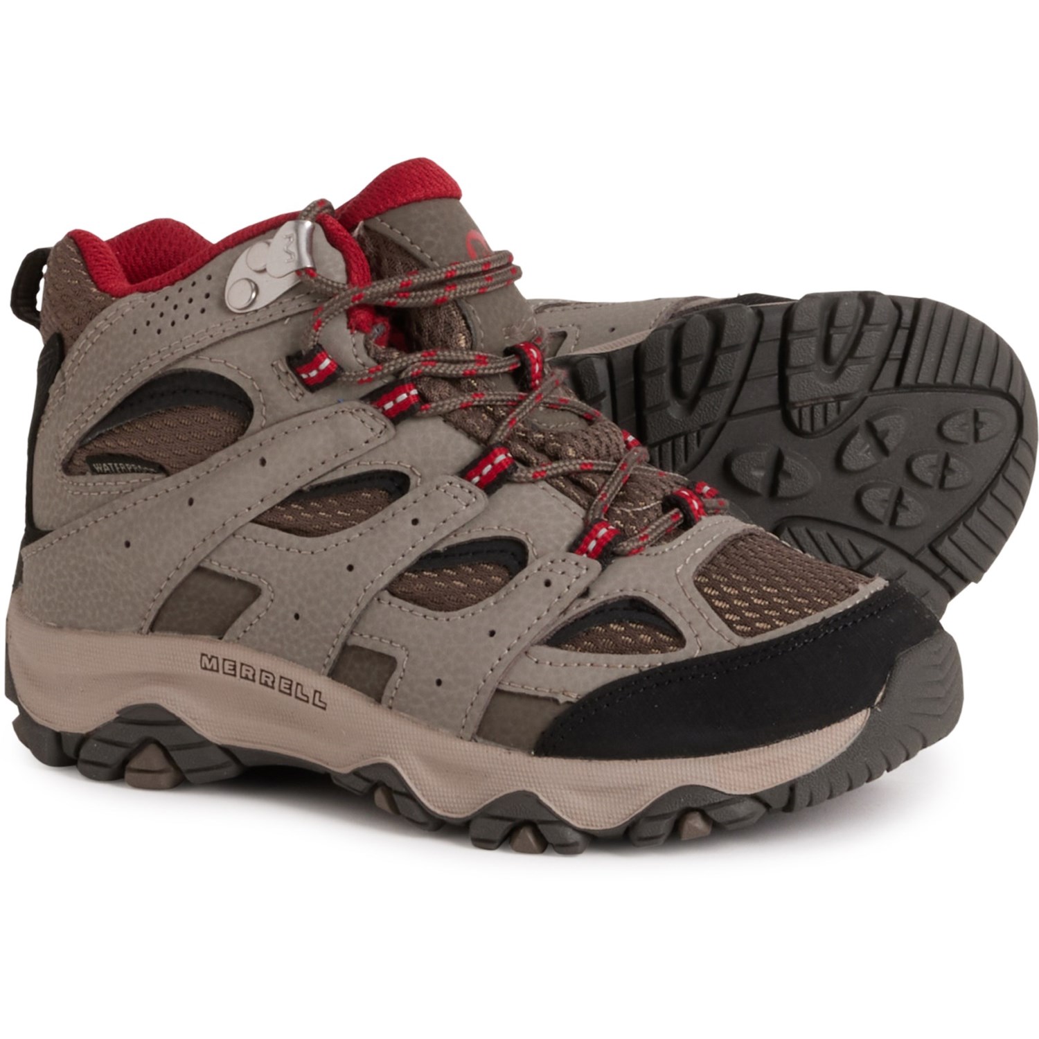 Merrell Boys Moab 3 Mid Hiking Boots - Waterproof - Save 53%
