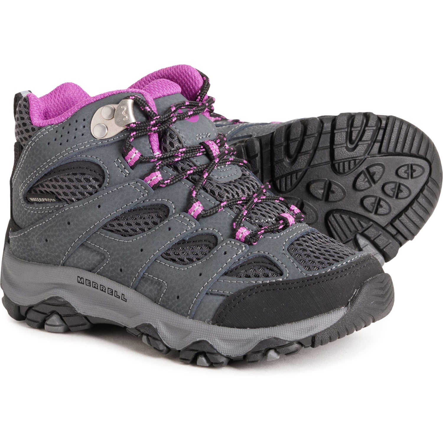 Merrell Girls Moab 3 Mid Hiking Boots - Waterproof - Save 53%
