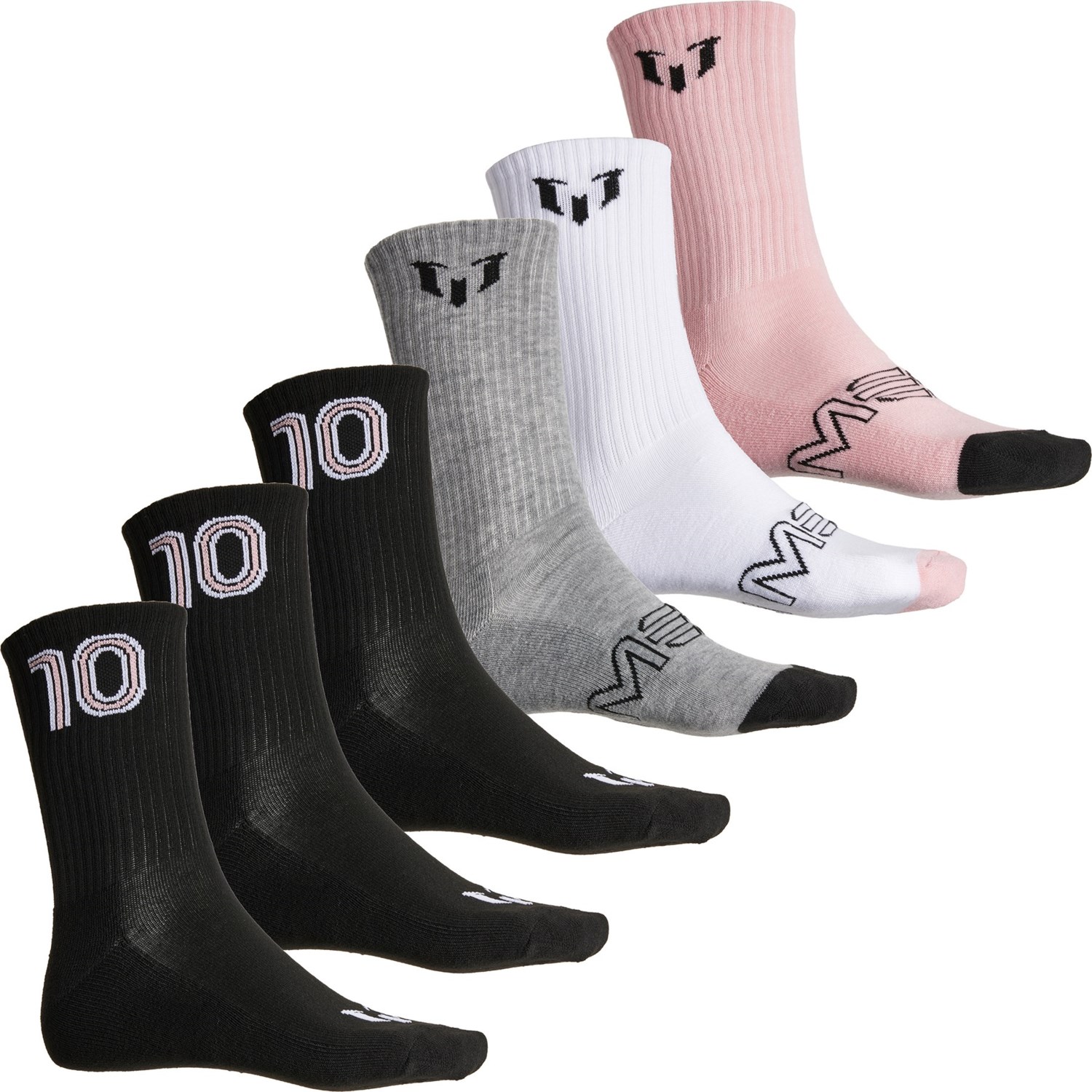 Messi Logo Play Half Cushion Socks (For Men) - Save 46%