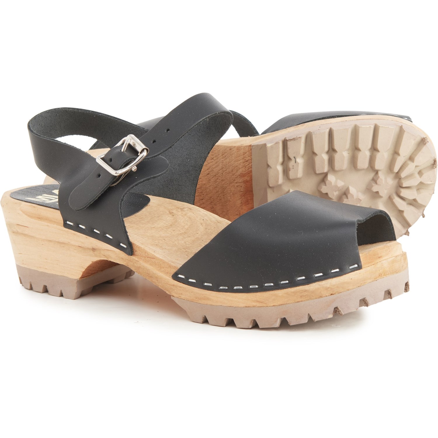 MIA Elin Peep-Toe Swedish Clogs (For Women) - Save 49%