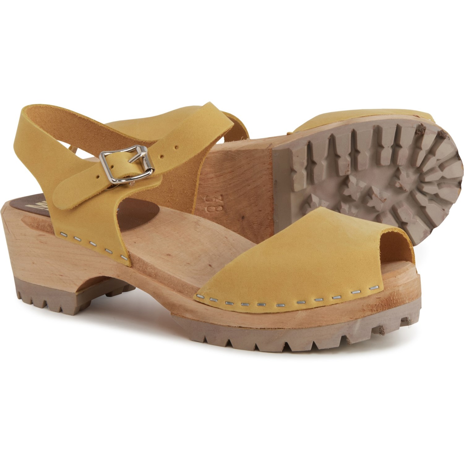 MIA Made in Europe Elin Peep-Toe Swedish Clogs (For Women) - Save 49%