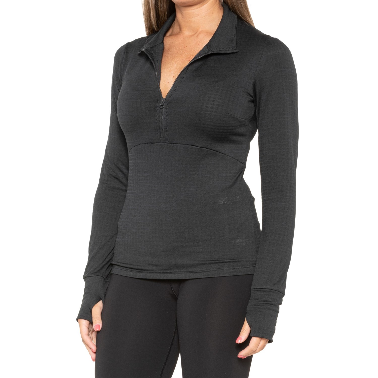 MONDETTA STUDIO Circle Back Fleece Shirt - Zip Neck, Long Sleeve - Save 62%