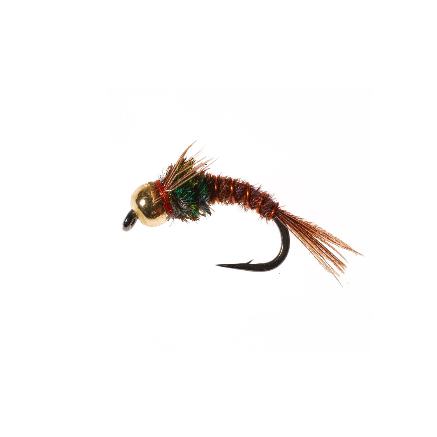 Montana Fly Company Bead Head Curved Pheasant Tail Flashback Nymph Fly - Dozen - Save 60%