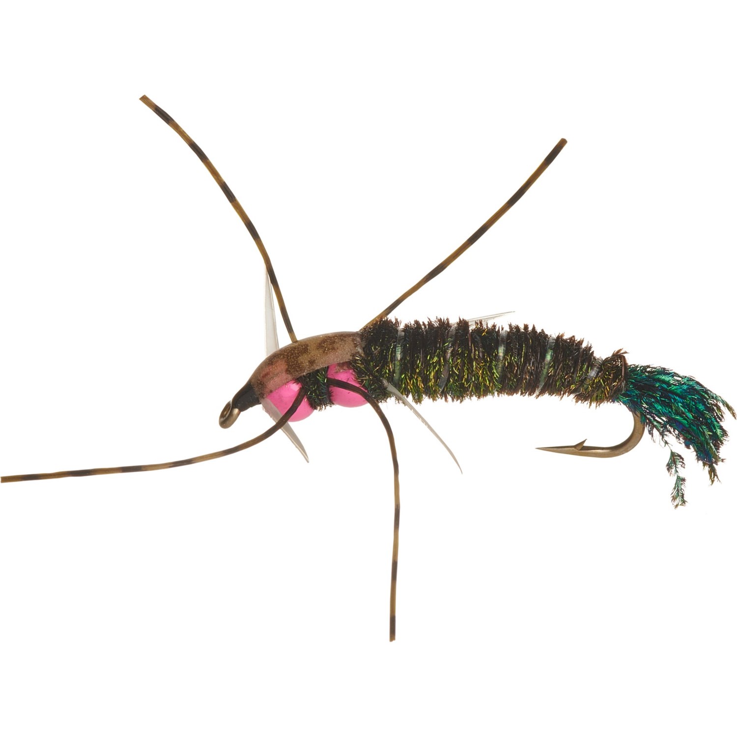 Montana Fly Company Hot Pink Double Bead Stone Nymph Fly - Dozen - Save 58%