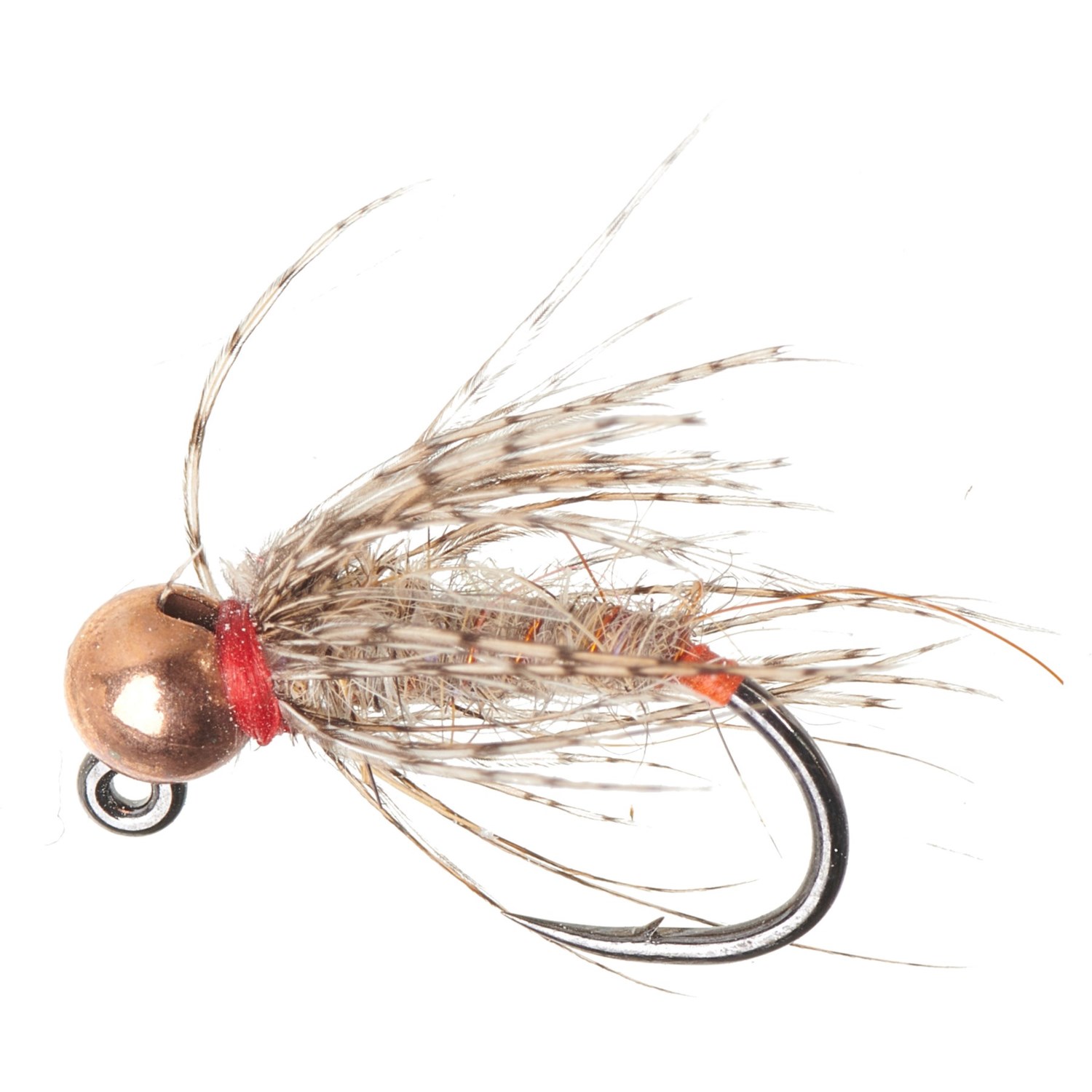 Montana Fly Company Jig Soft Hackled Red A. Nymph Fly - Dozen - Save 58%