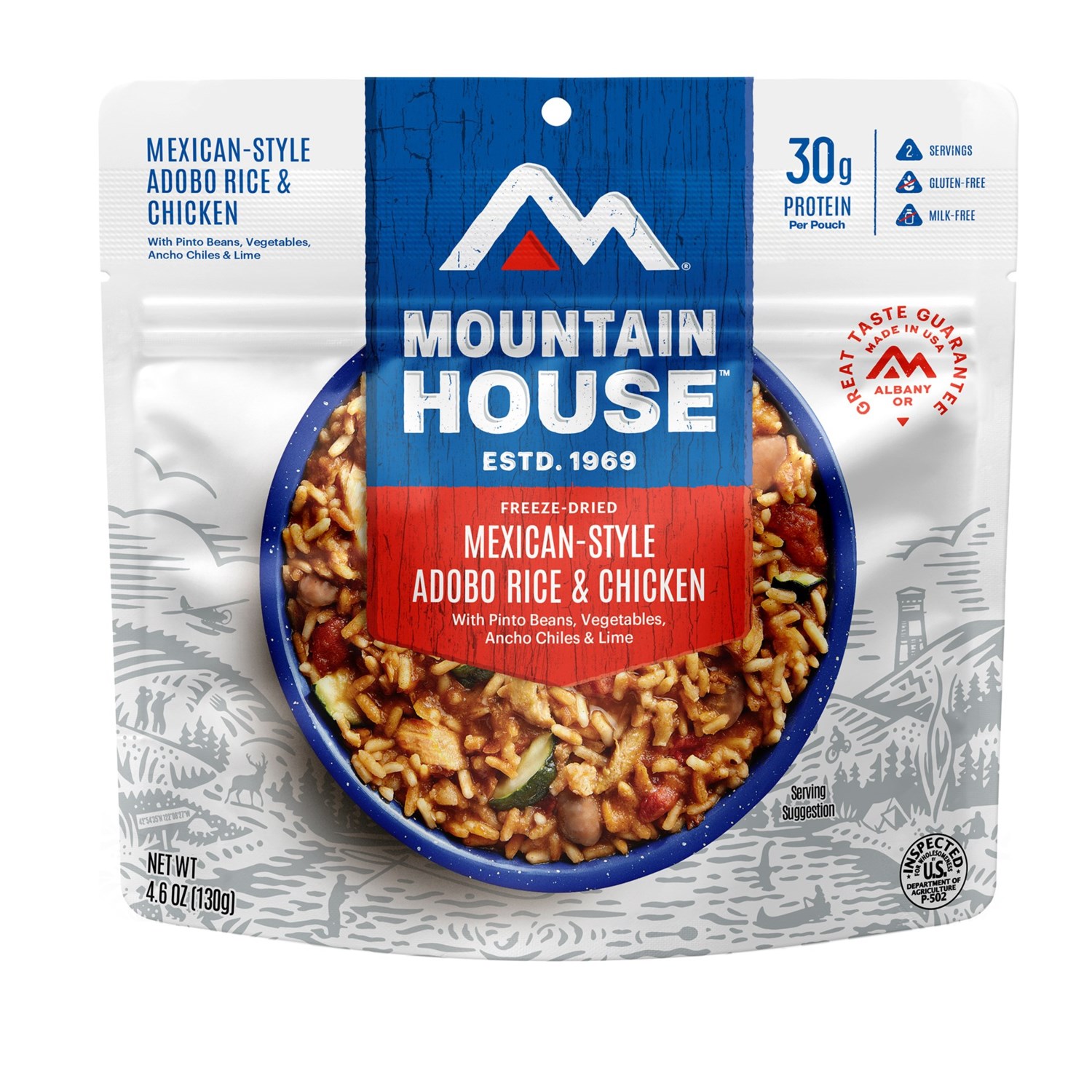 Mountain House Mexican Style Adobo Rice and Chicken Meal - 2 Servings ...