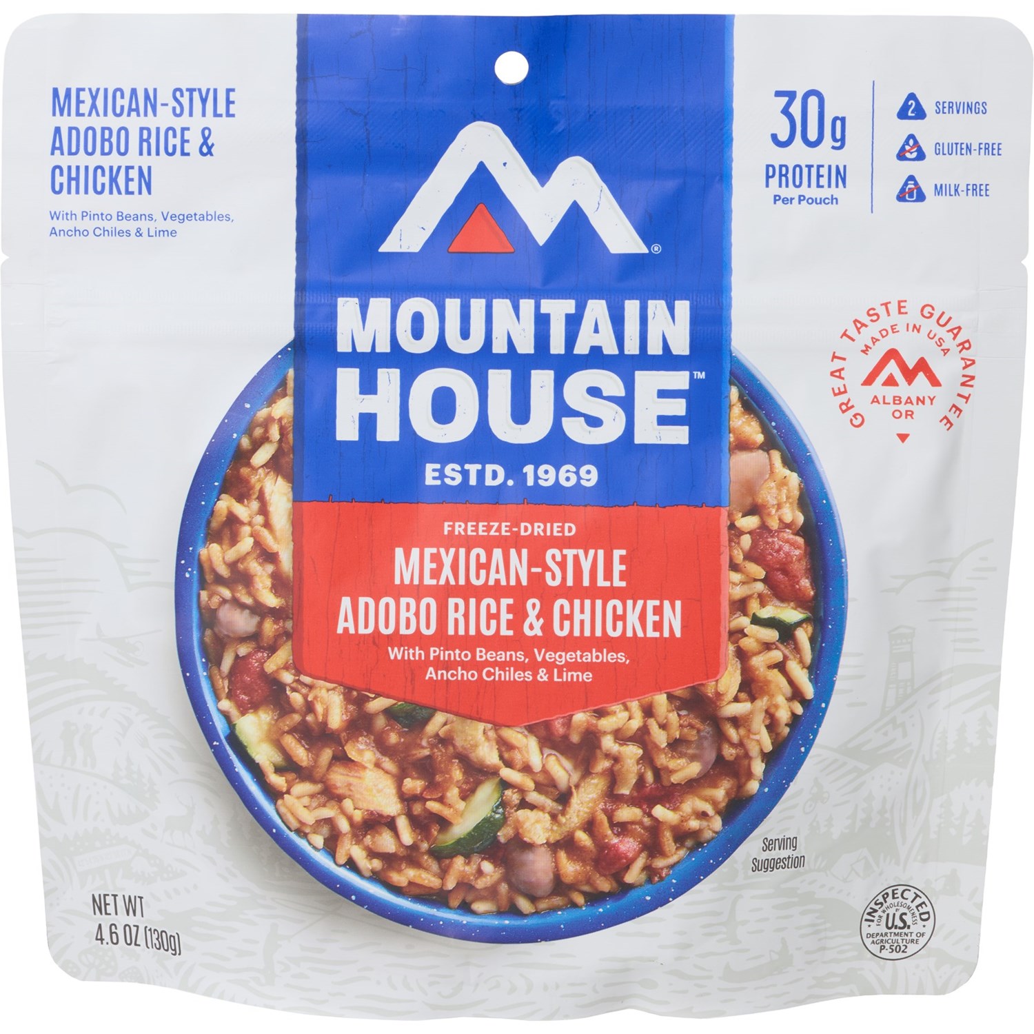 Mountain House Mexican Style Adobo Rice and Chicken Meal - 2 Servings ...
