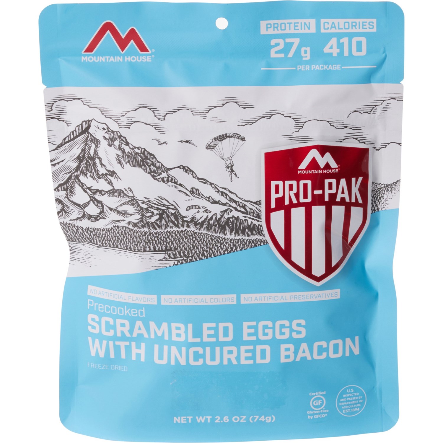 Mountain House Scrambled Eggs with Uncured Bacon Pro-Pak Meal - Single ...