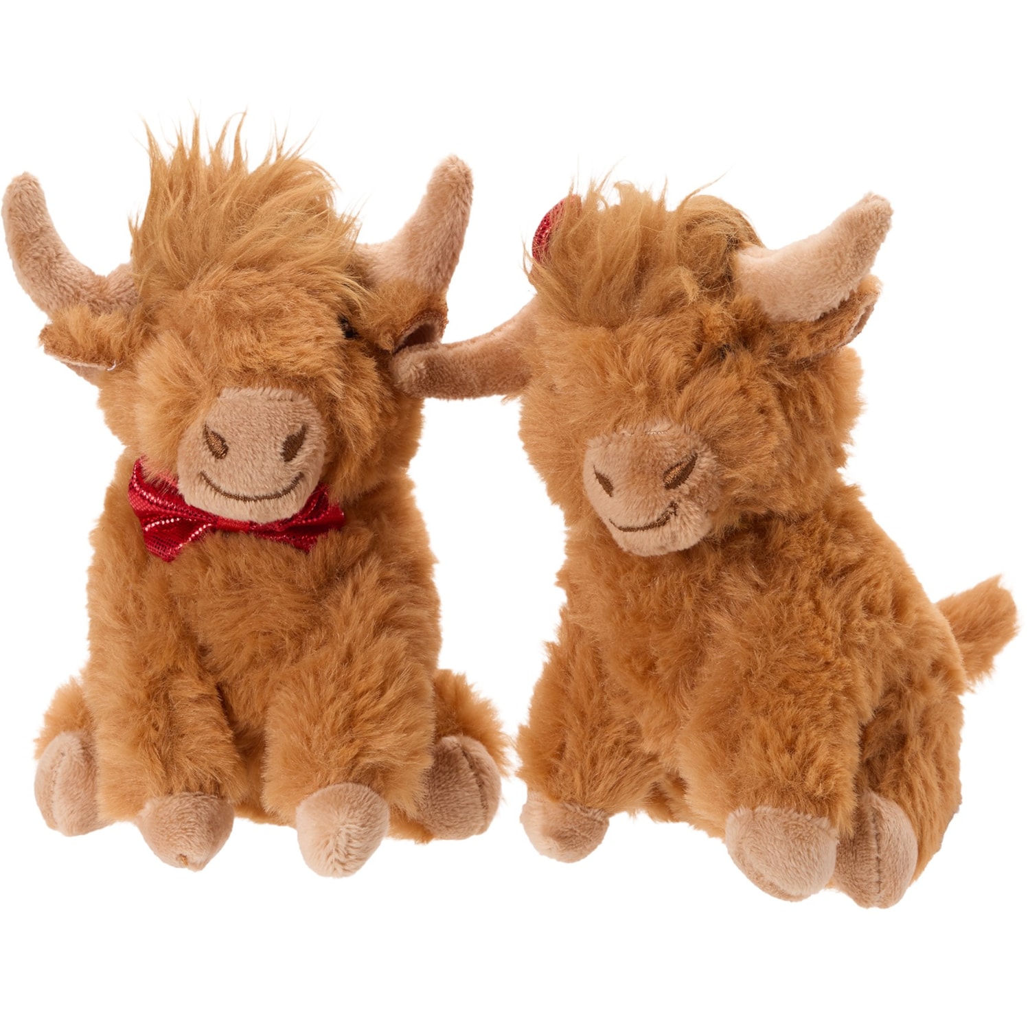 MultiPet Bows Mini Highland Cow Dog Toy - 2-Pack, 5”, Squeaker - Save 33%