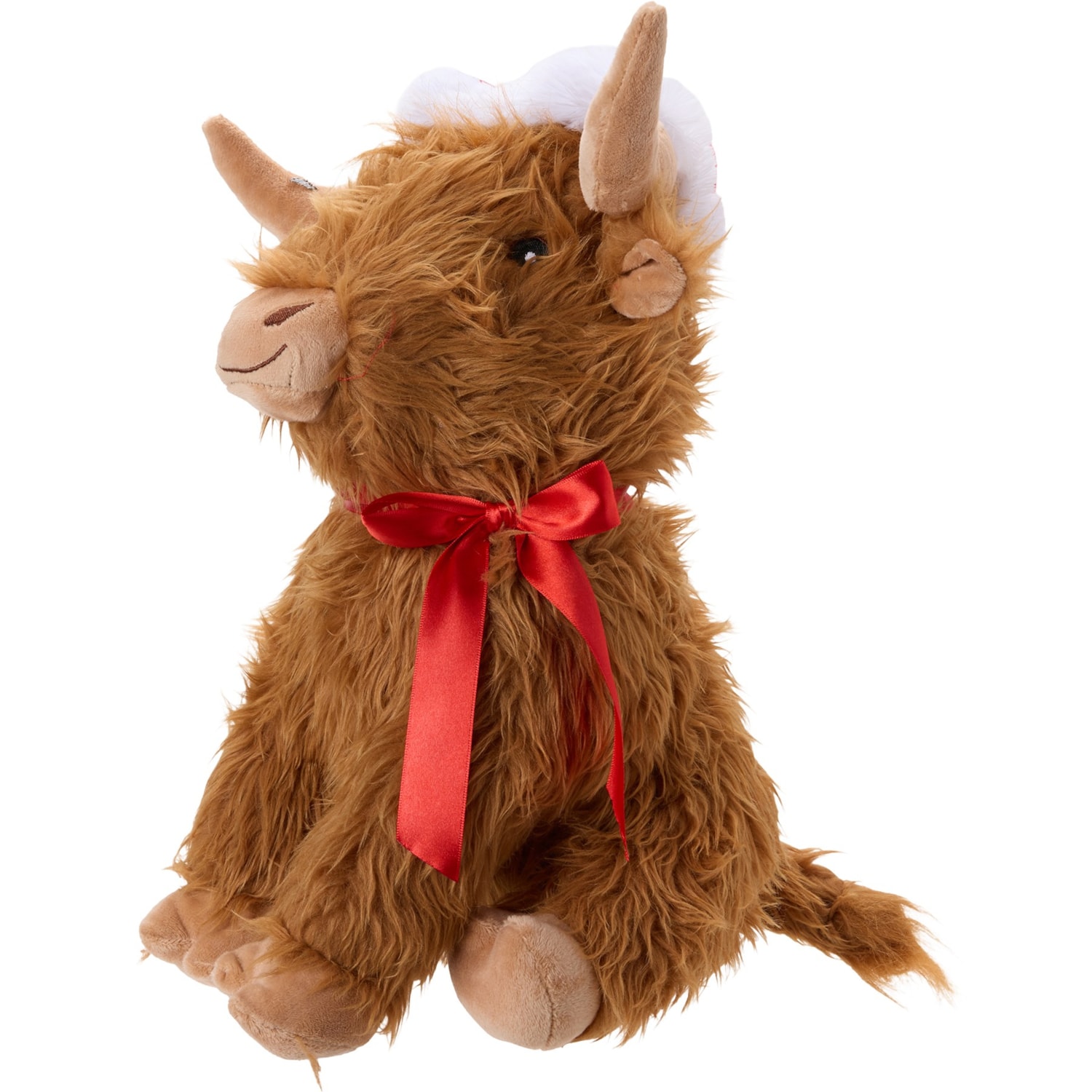MultiPet Santa Hat Highland Cow Dog Toy - 14”, Squeaker - Save 31%